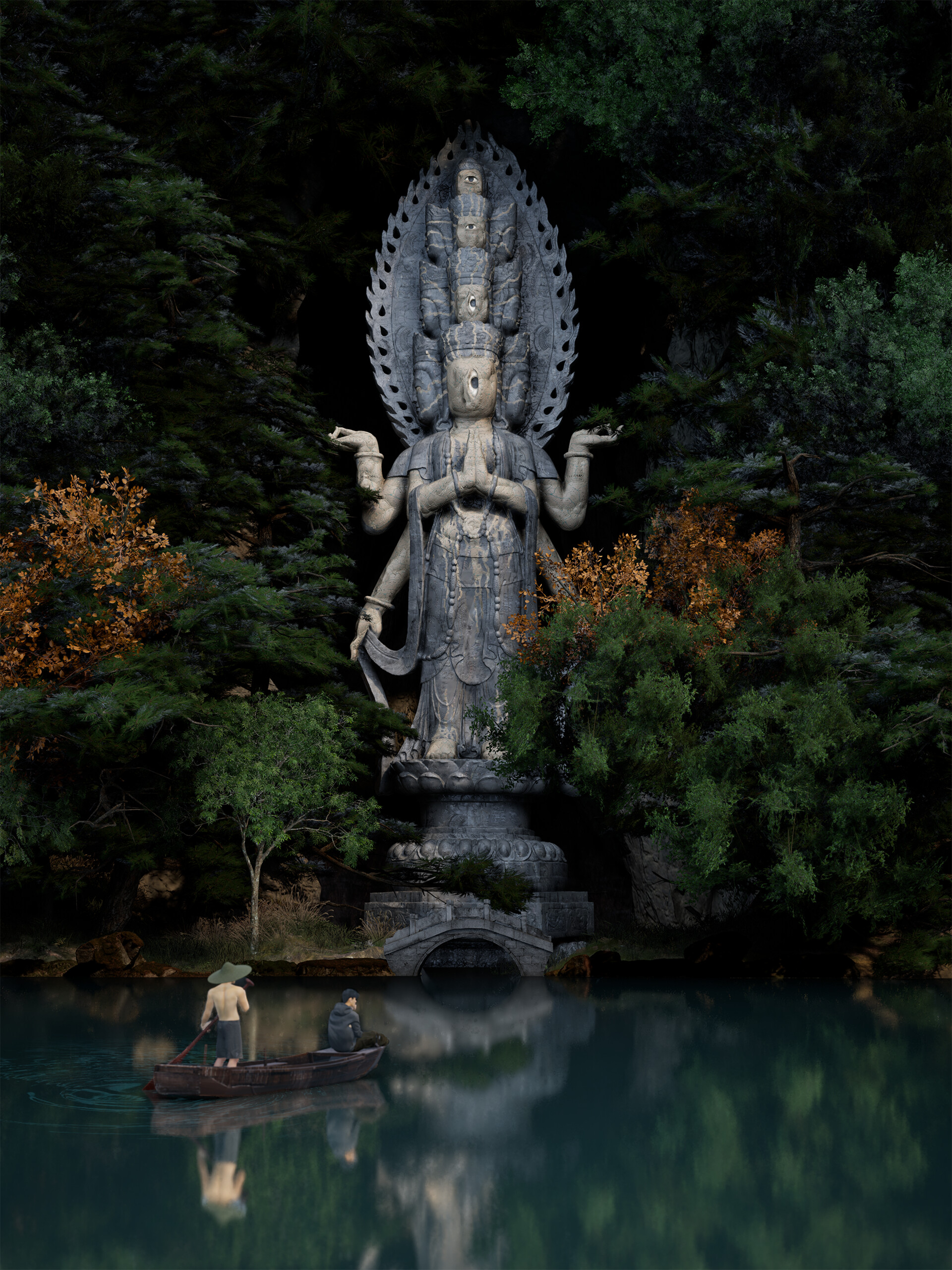 ArtStation - [ The eerie statue ]