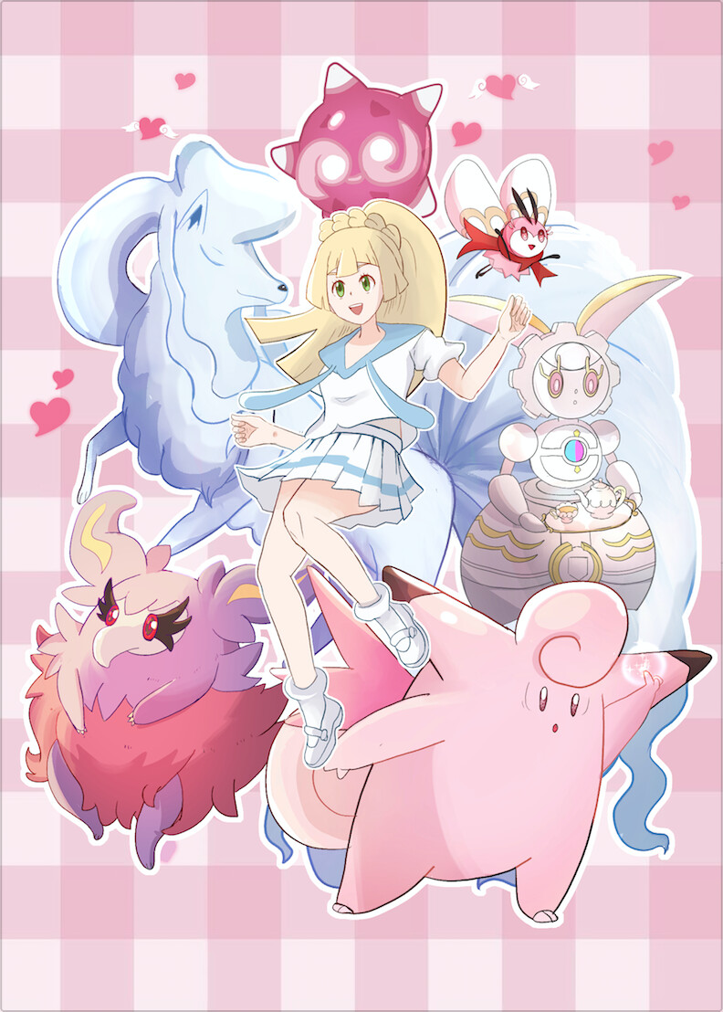 ArtStation - Lillie and her Pokemons