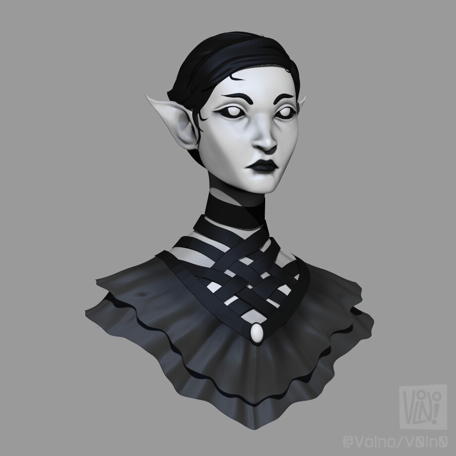 ArtStation - Gothic Elf Bust
