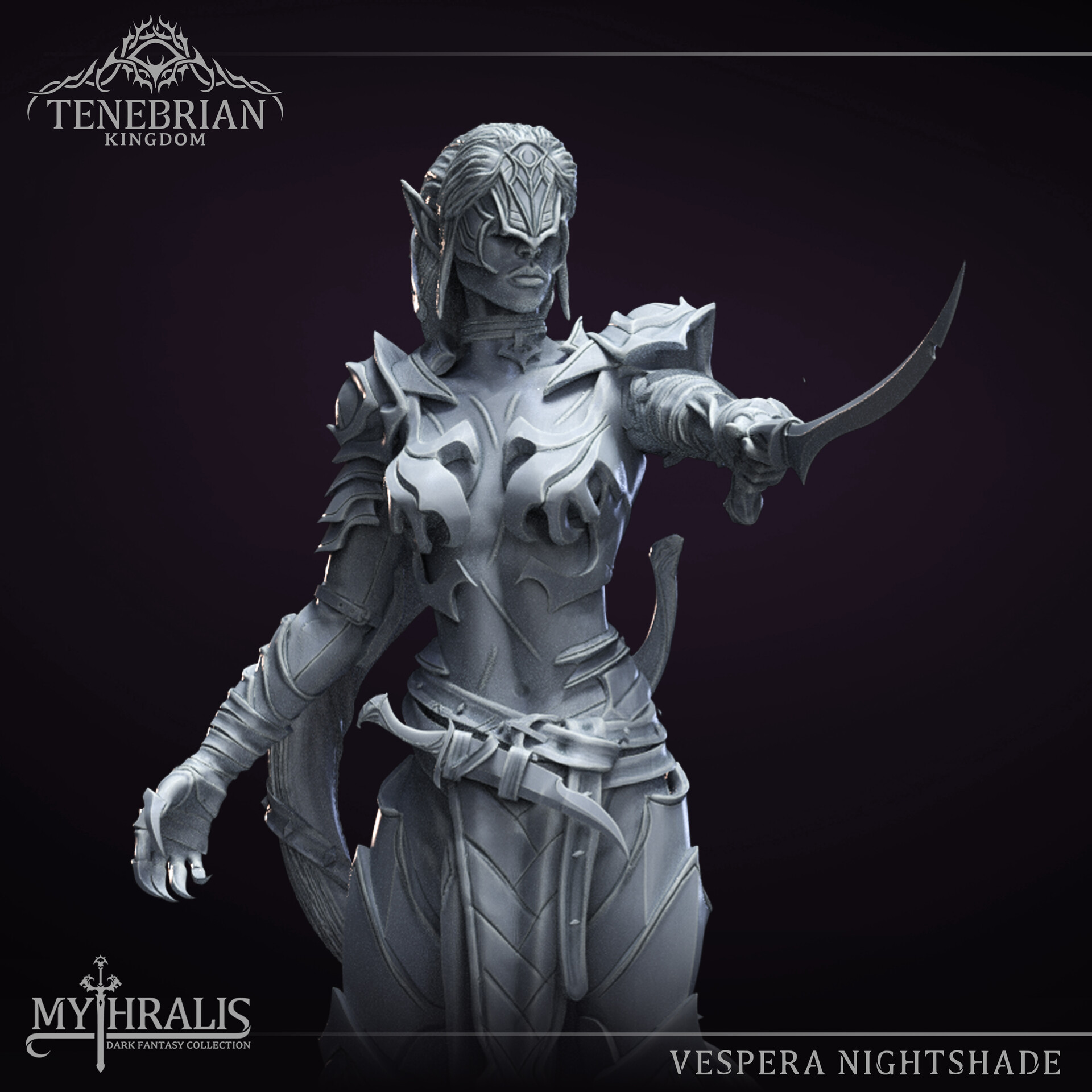 ArtStation - Vespera Nigthshade (Mythralis Miniatures) collectible miniature and statue