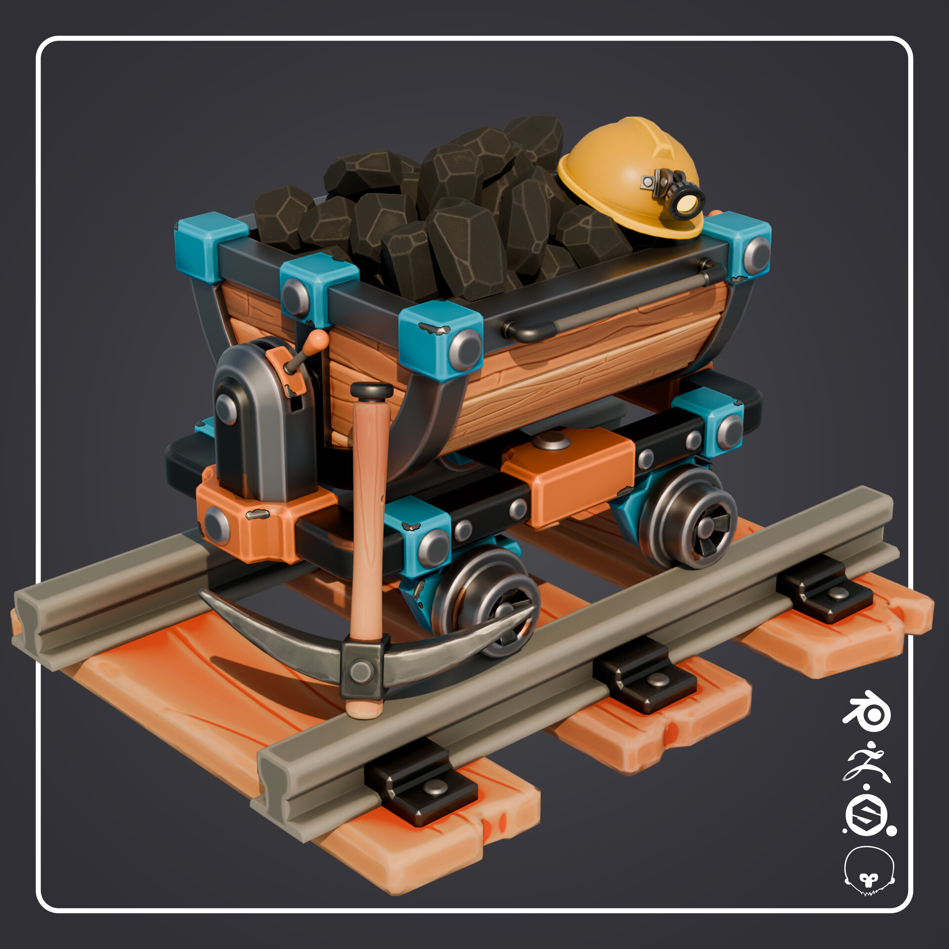 ArtStation - Stylized mining wagon