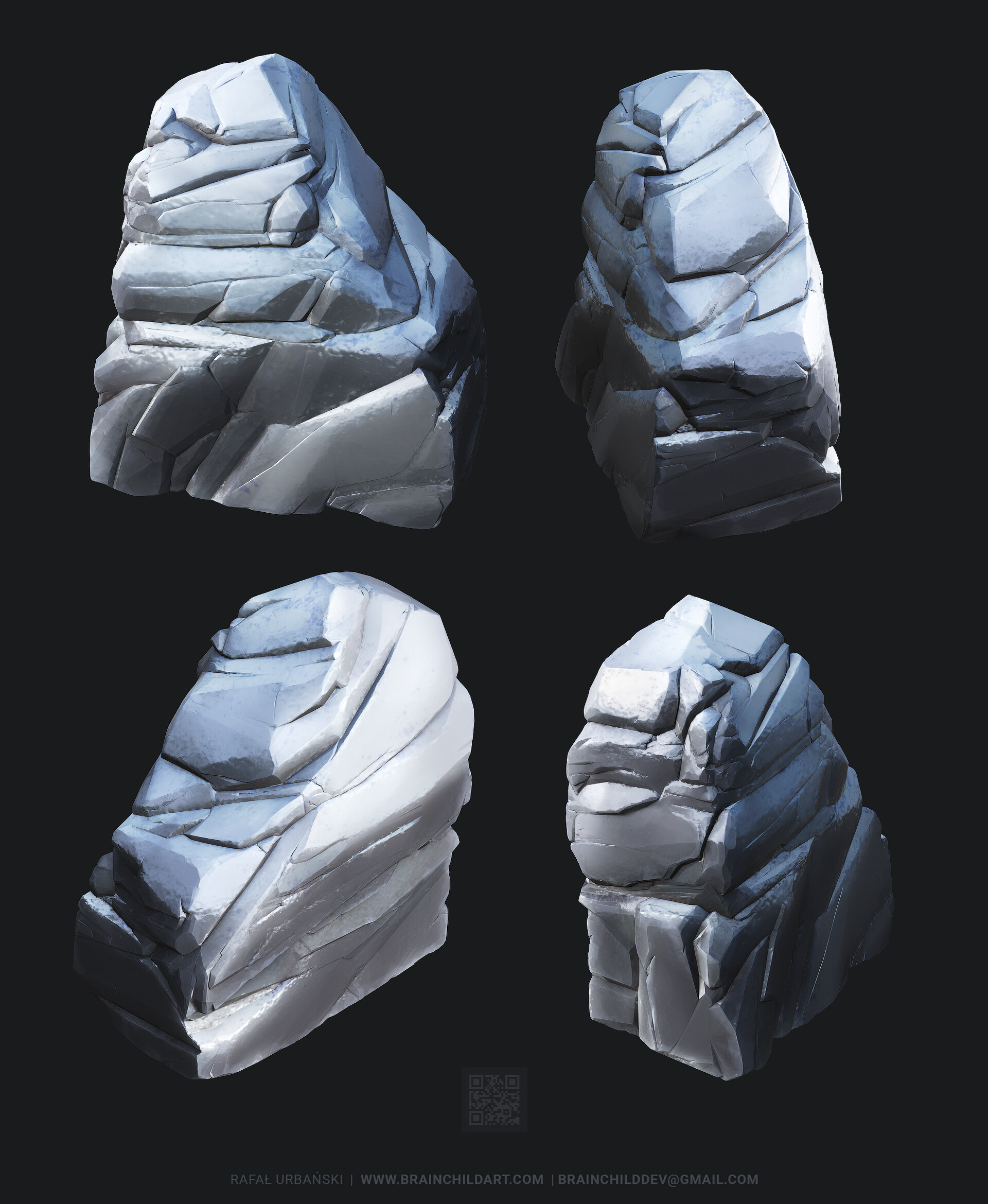 3d game artist | 3d art | Game Art | - 3D Stylized Rock Sculpts, Videos ...