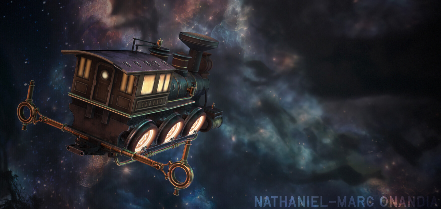 Nathaniel Onandia - 3D Artist - Astromotive #98, "Corona" - Space Train!