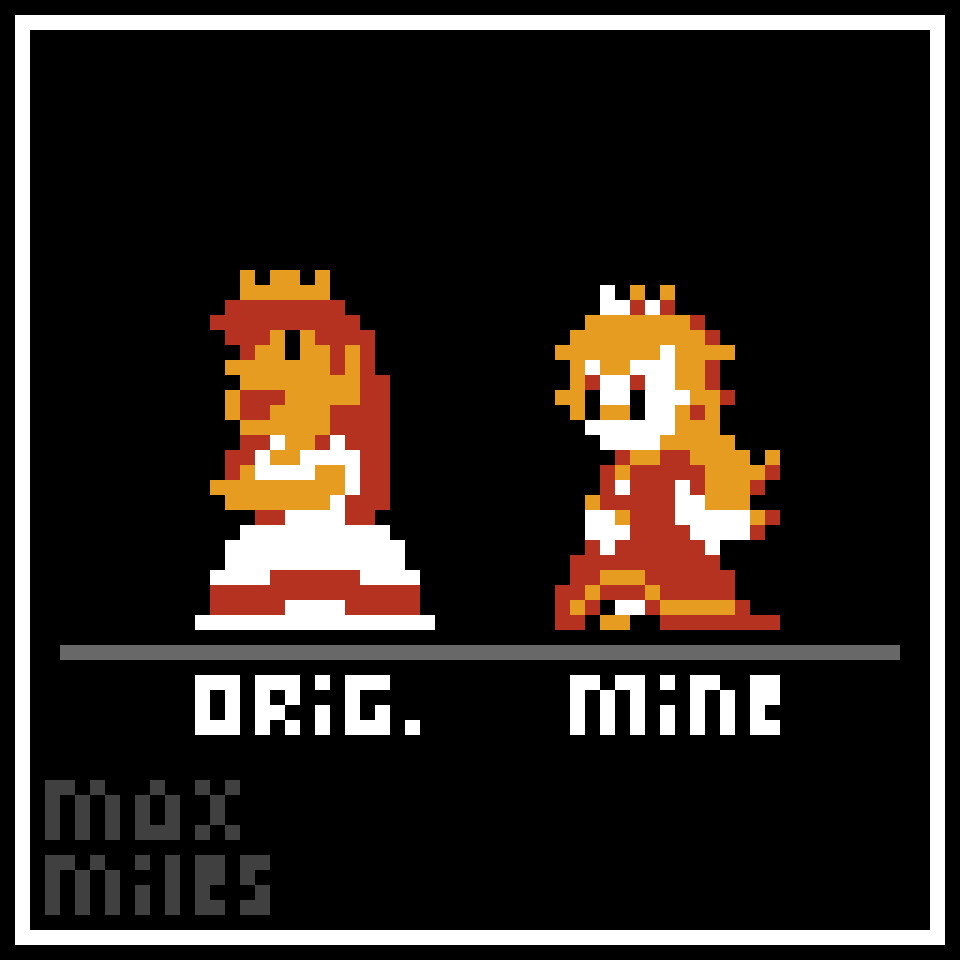 ArtStation - Princess Peach sprite redraw (NES style pixel art)