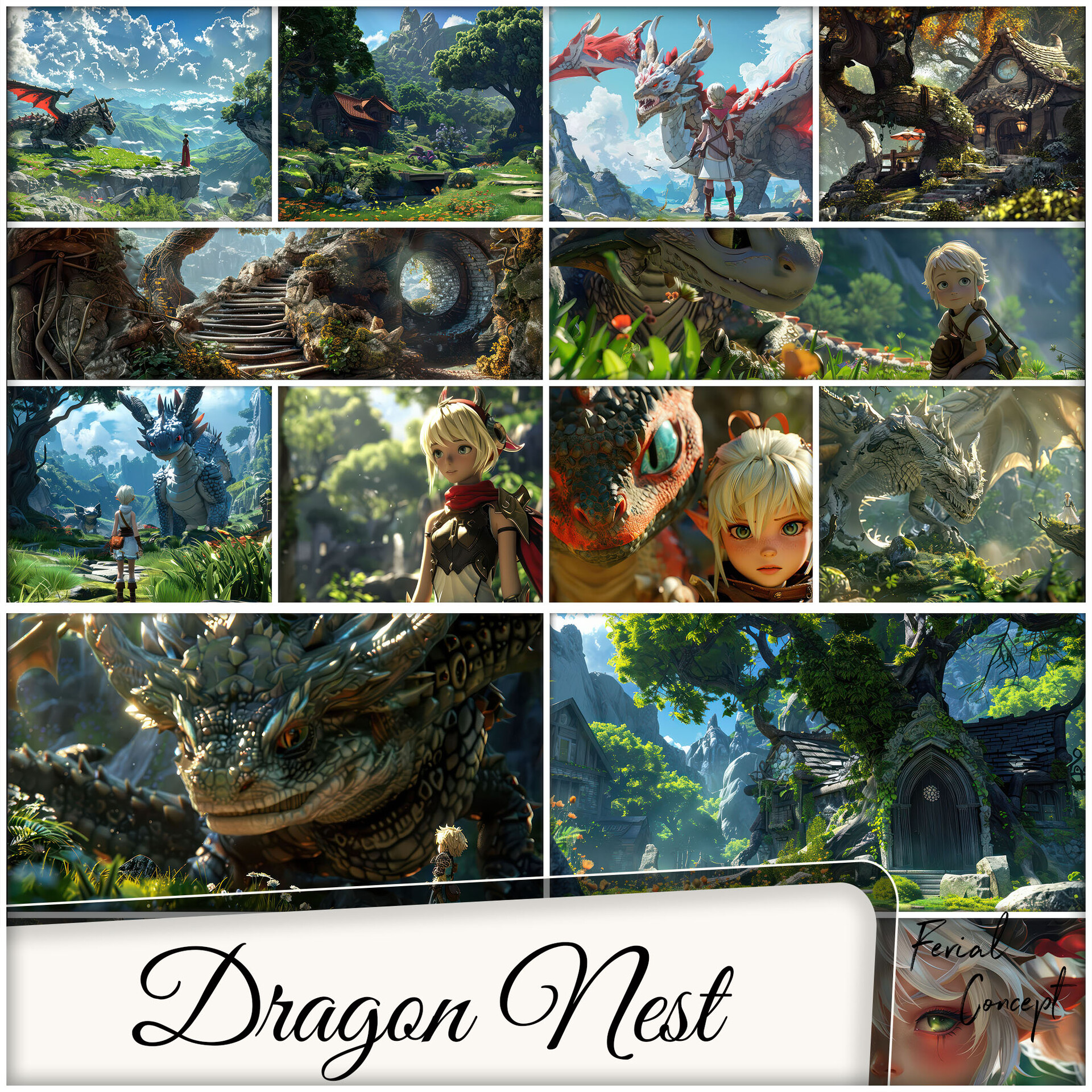 Ferial Concept - 🔹330 Dragon Nest - Cartoon Concept Reference Image ...