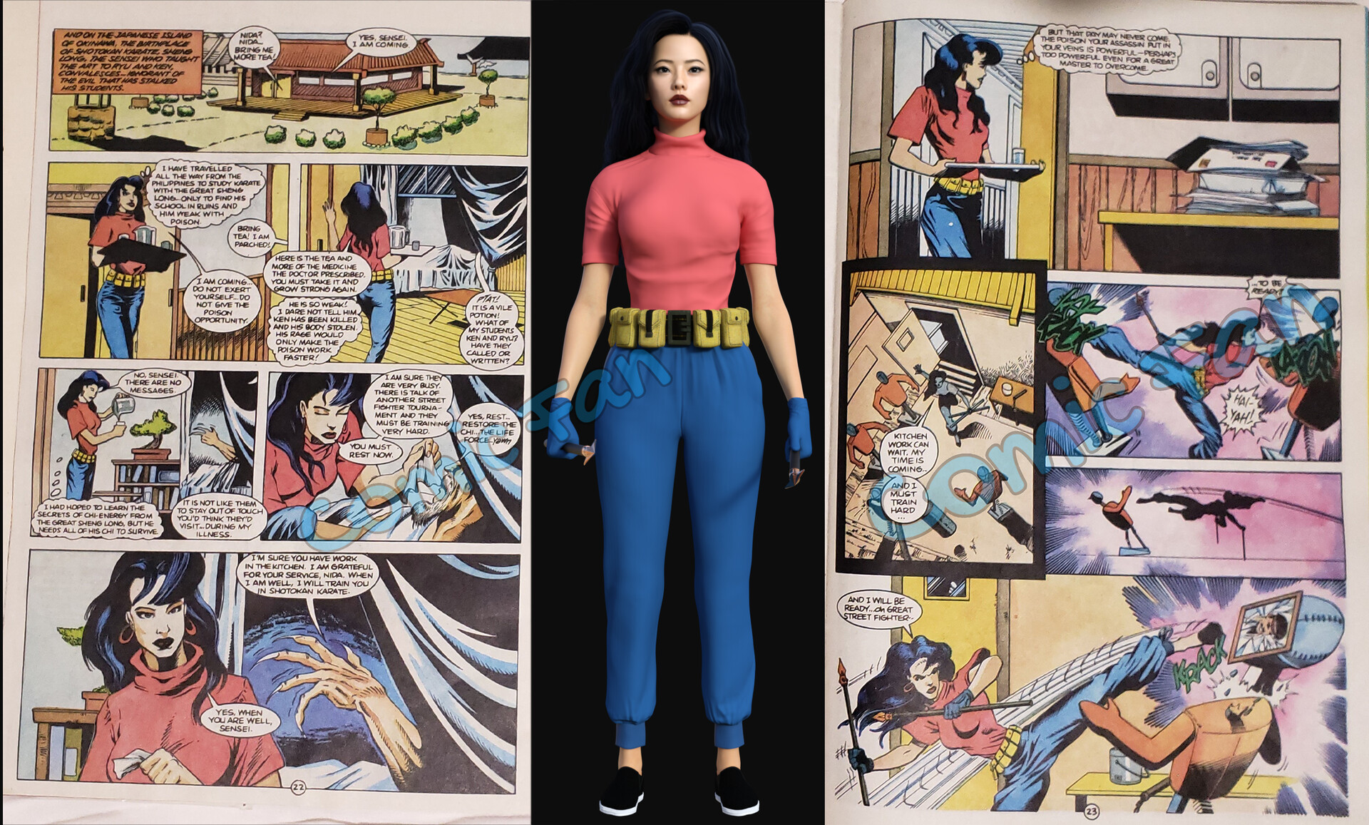 ArtStation - Forgotten Street Fighter Characters: Nida, (bald) Ken ...