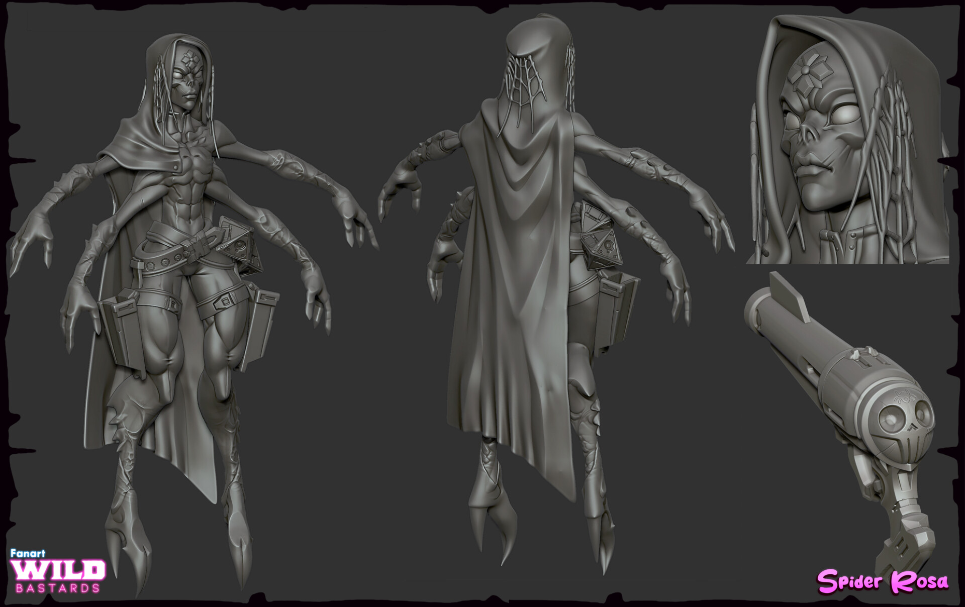André Kent - Spider Rosa - Wild Bastards Fanart