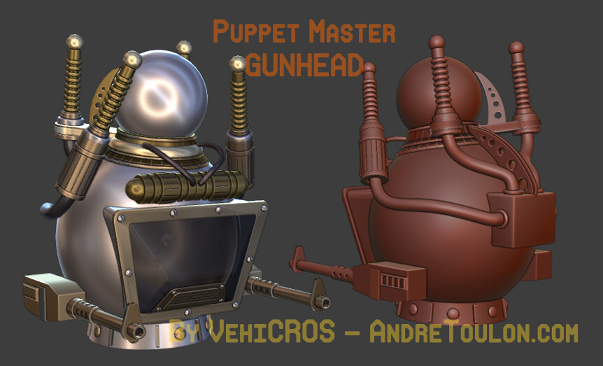 ArtStation - Puppet Master DECAPITRON GUNHEAD 3D Printable Model by ...