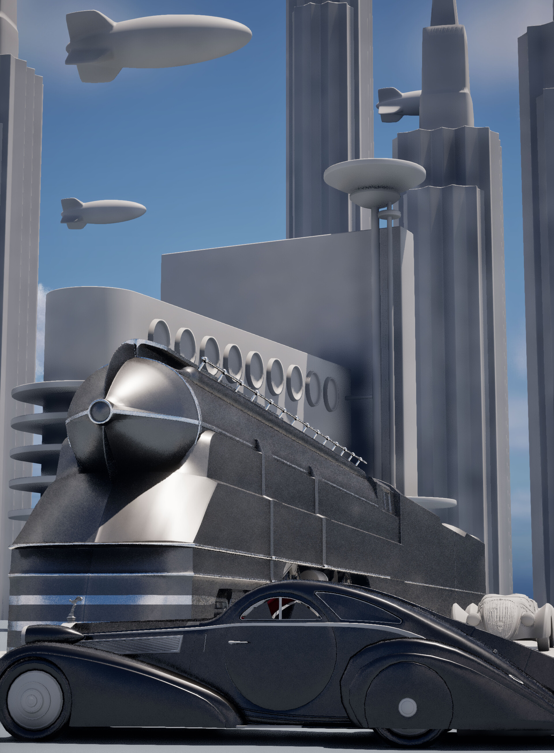 ArtStation - Dystopian Art Deco environment