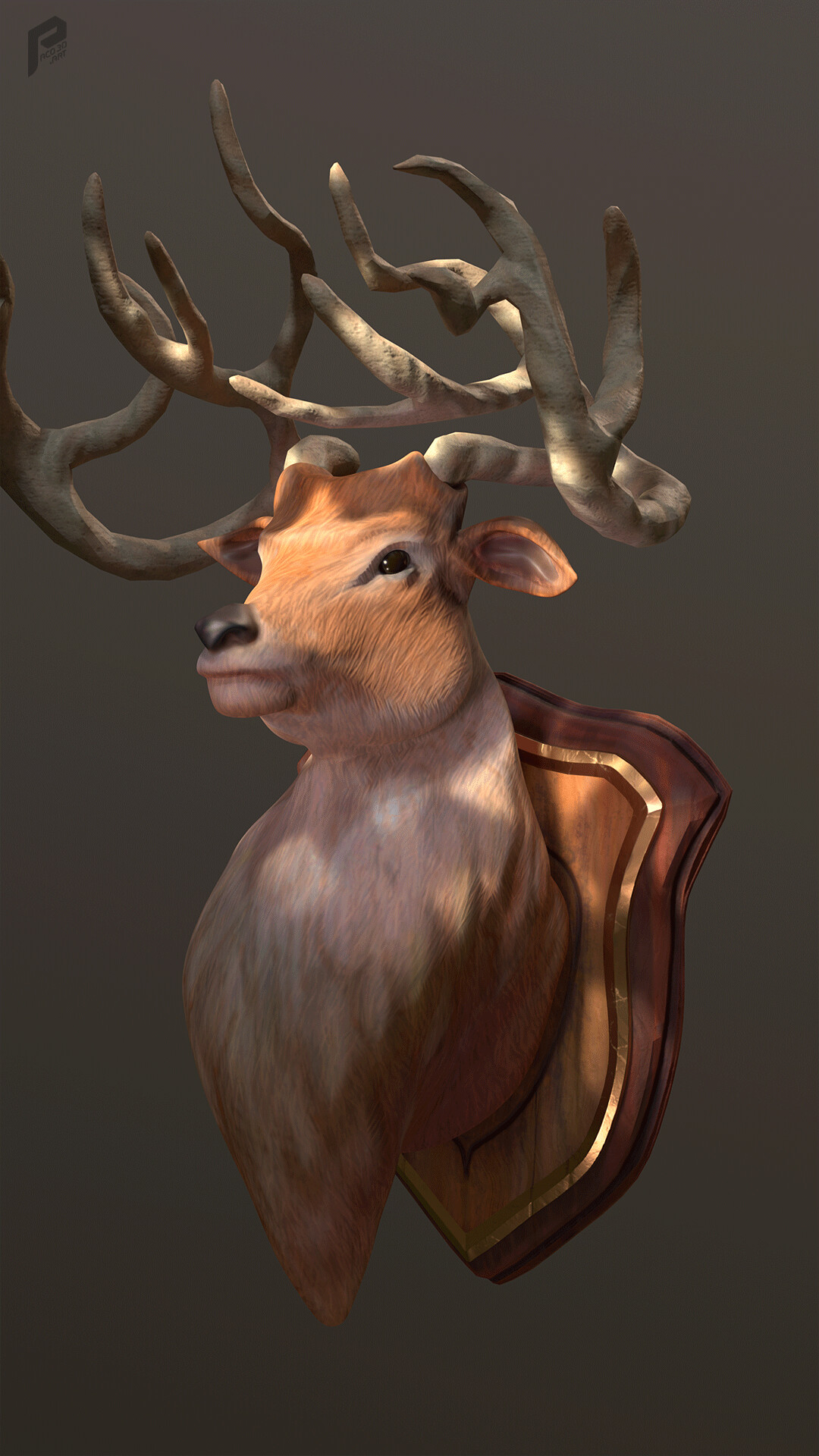 Paco 3D Artist - Deer Mount Wall