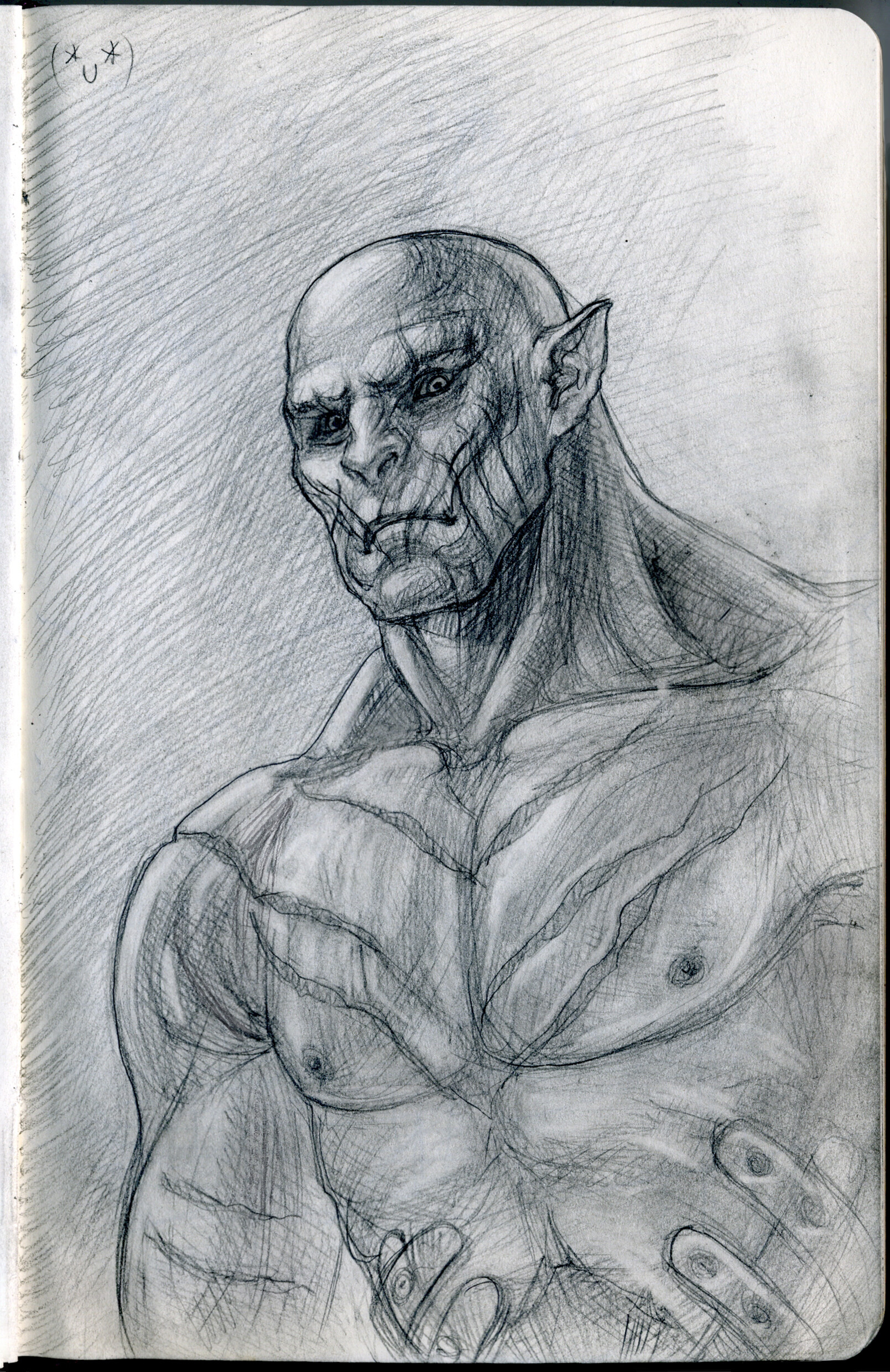 how to draw the pale orc