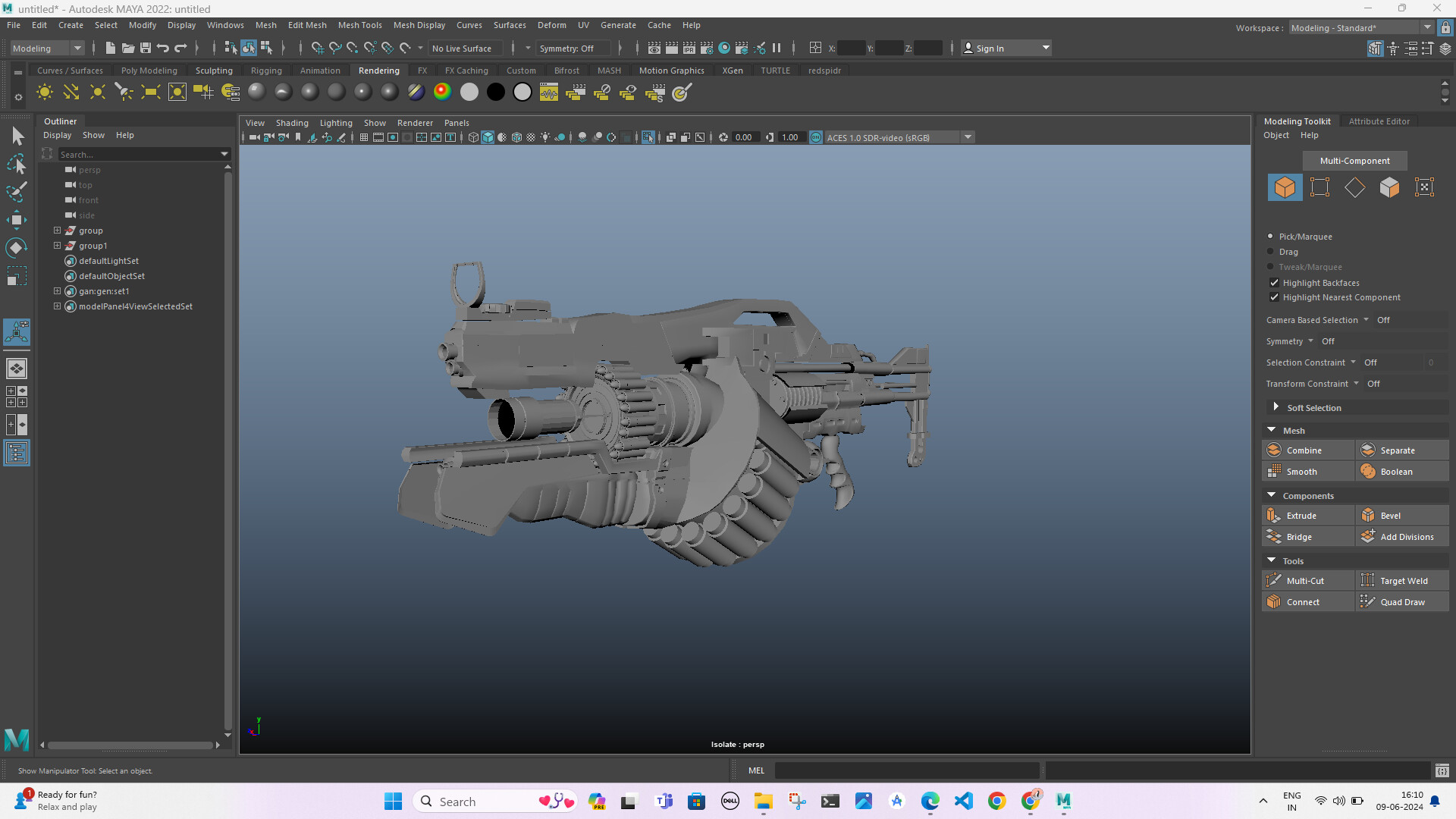 ArtStation - 3D Model of Sci-Fi Gun