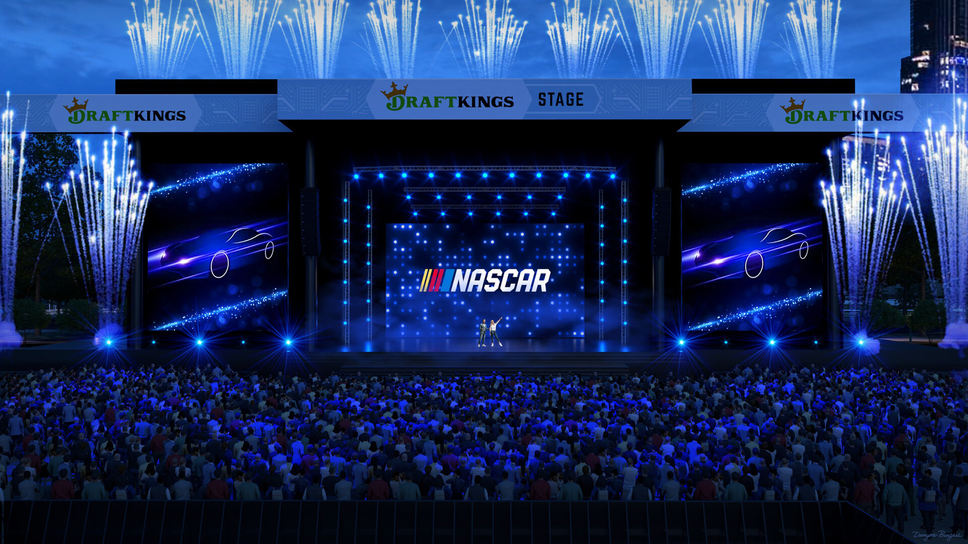 Dwayne Burgess - Concept Artist - NASCAR Chicago Street Race 2024