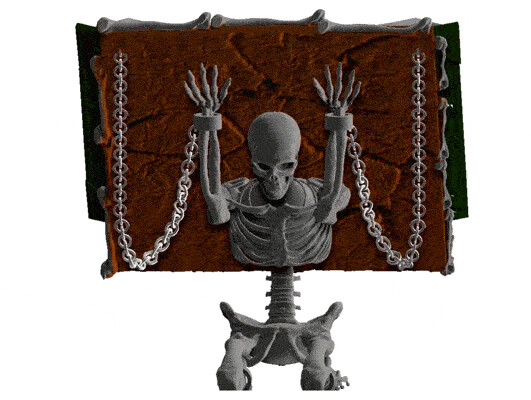 ArtStation - Book stand skeleton