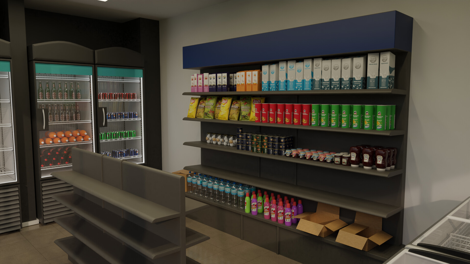 ArtStation - MINI MARKET - 3D ENVIROMENT - VR