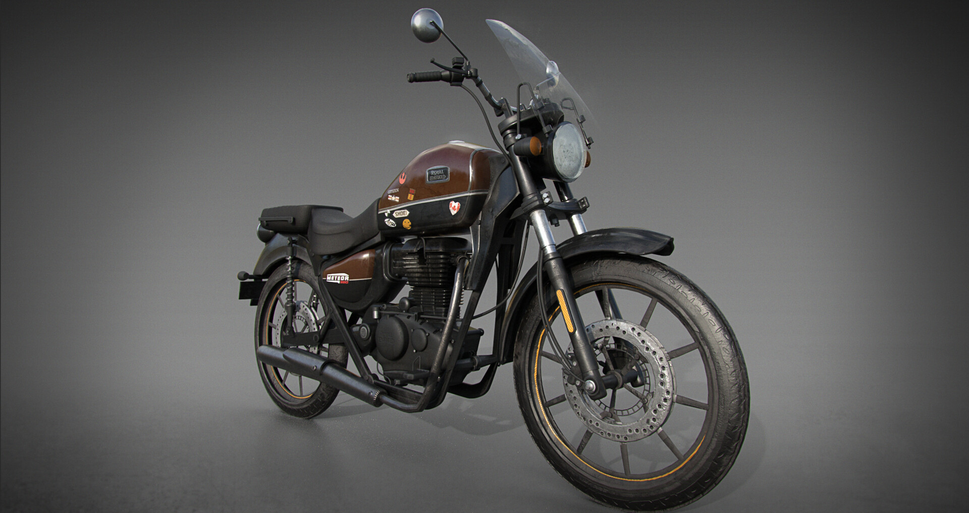 ArtStation - Meteor 350 Motorcycle Study