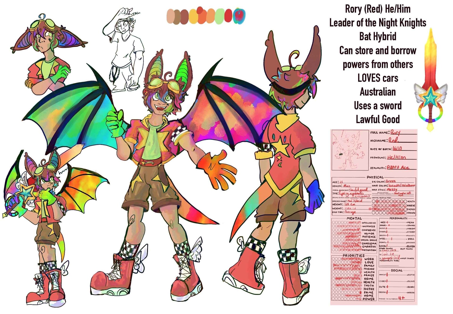 ArtStation - Night Knight Red Reference Sheet