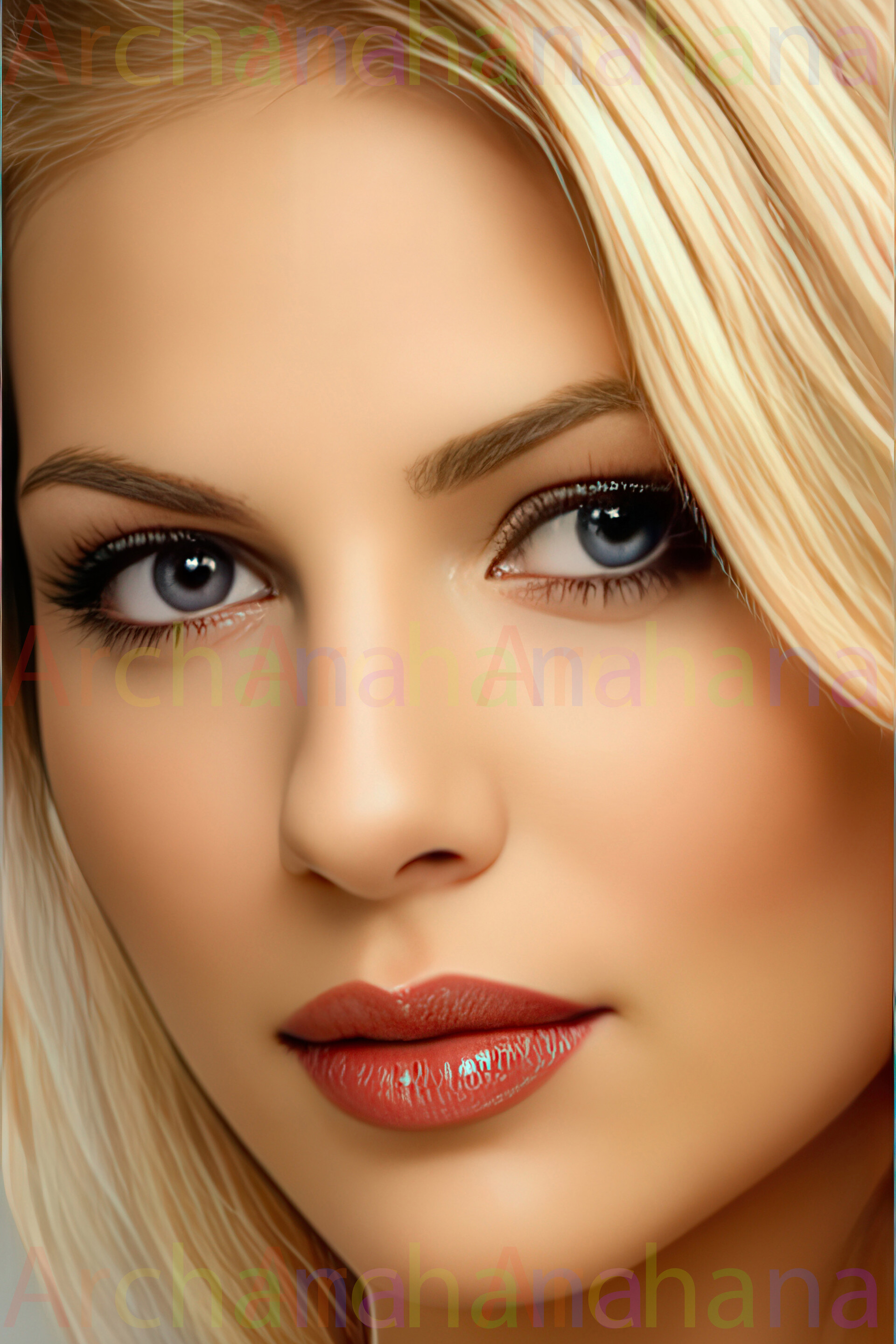 ArtStation - Whispering Elegance: Portrait of a Digital Goddess