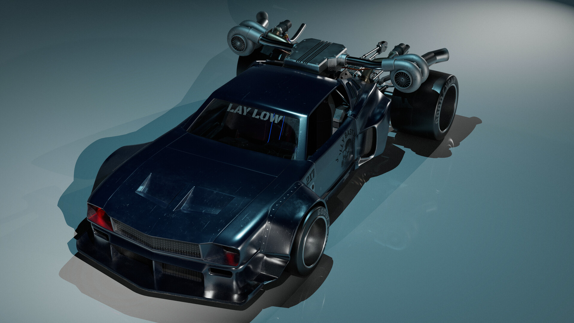 ArtStation - Mustang with JDM/Drag Race customization