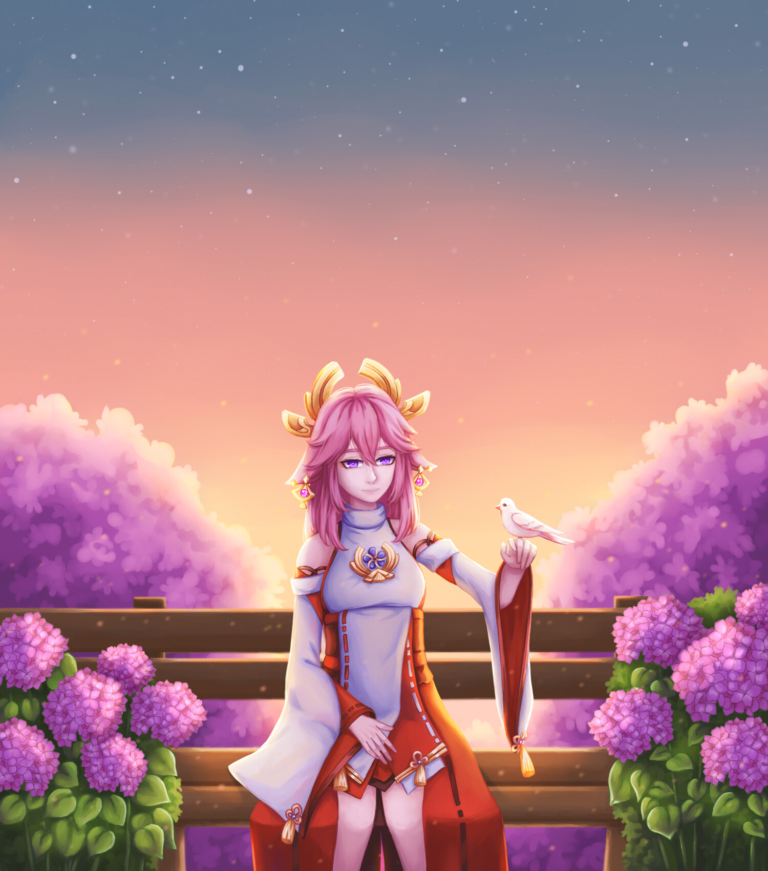 ArtStation - Ei&Yae Miko fan art