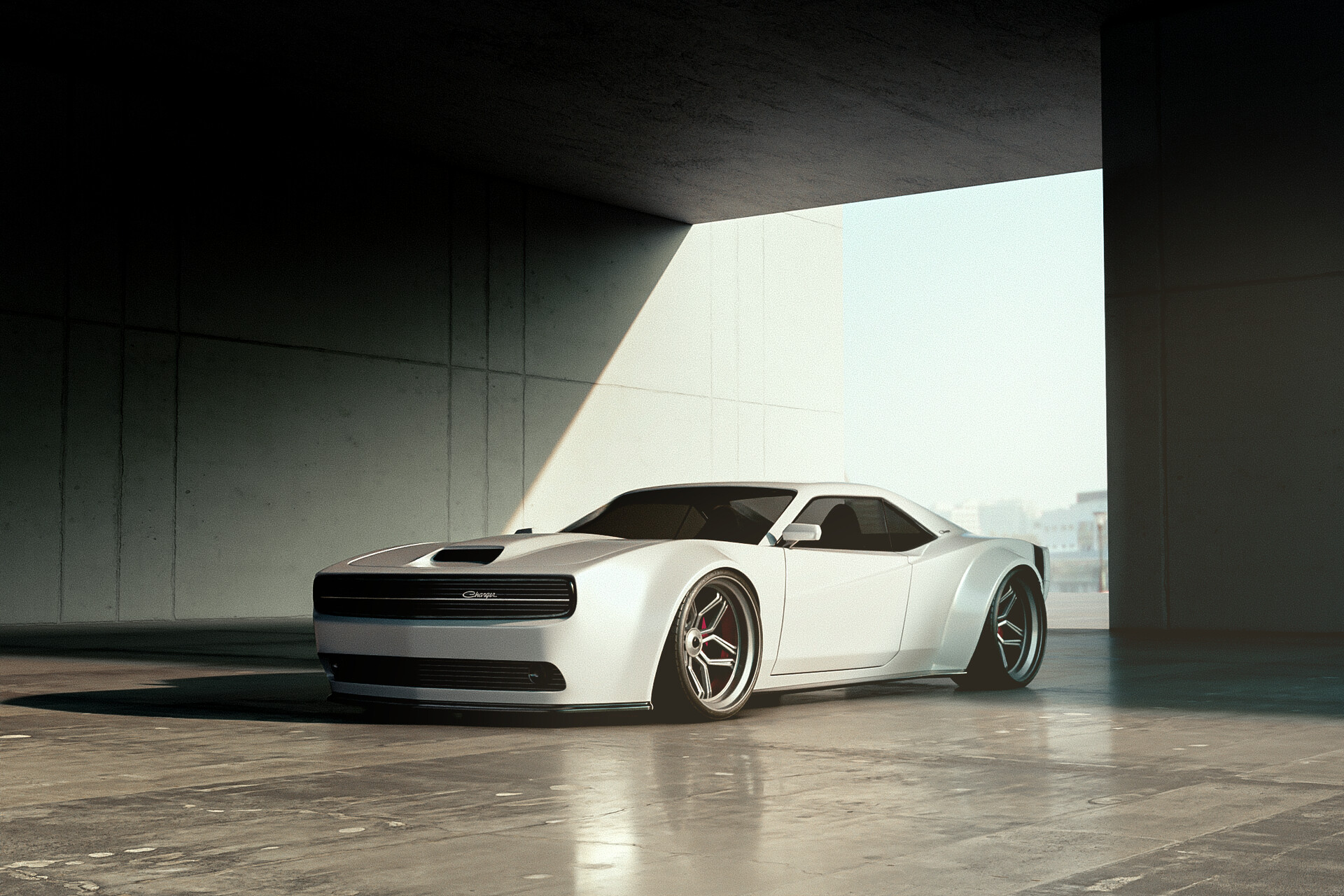 Justin Grant - 2030 Dodge Charger Concept - A Futuristic Muscle Car