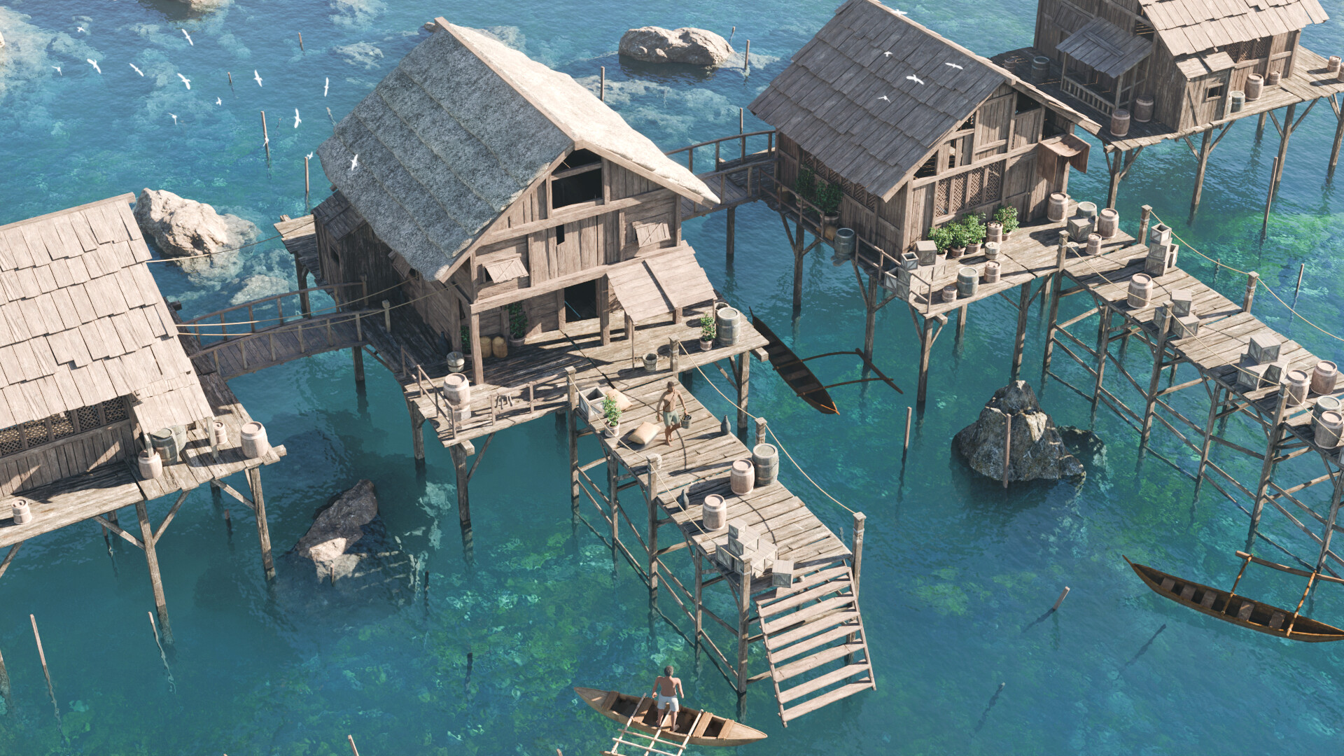 ArtStation - Floating Village