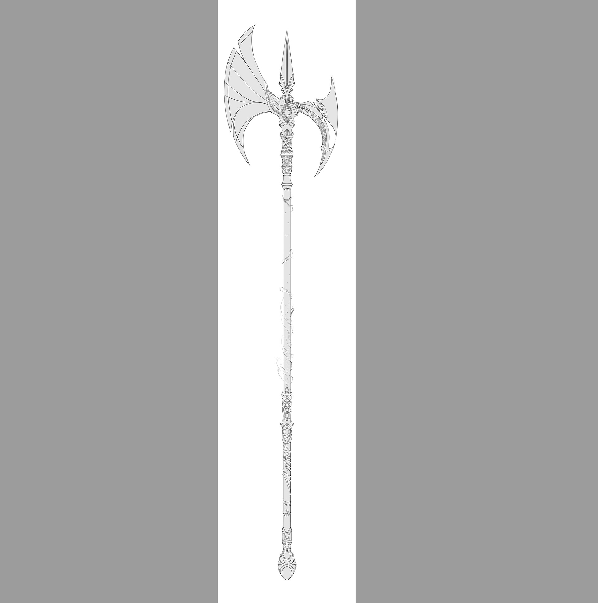 fantasy halberd design