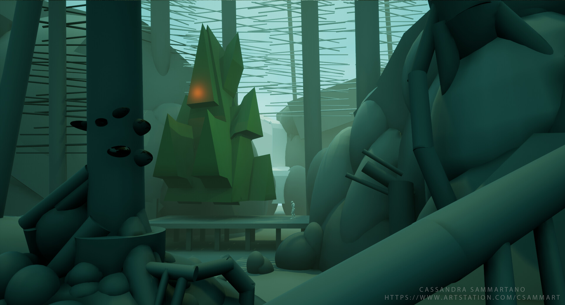 ArtStation - Swamp Environment Blockout Study