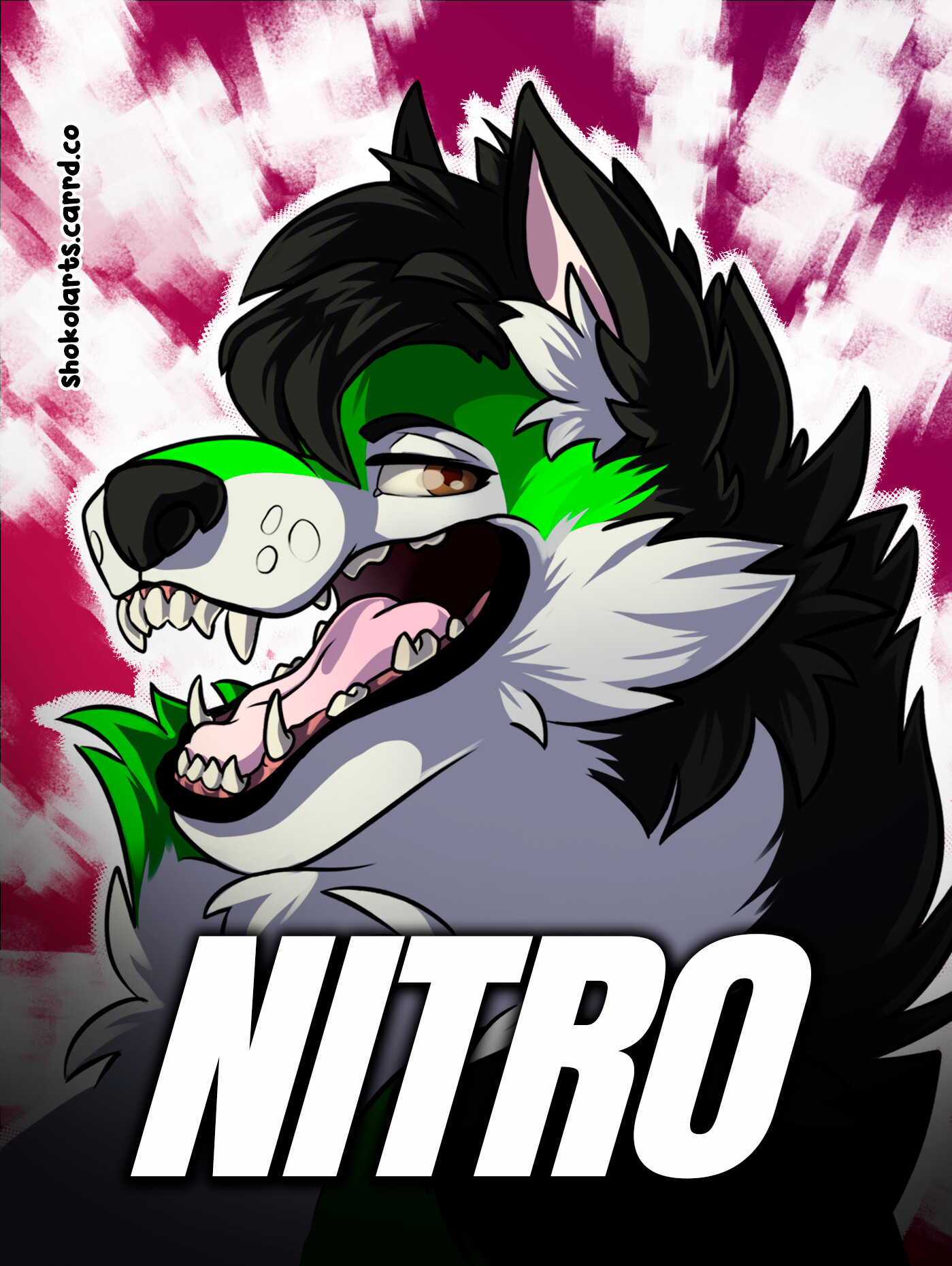 ArtStation - Rainbow Badge for Nitro the WereHusky [raffle winner]