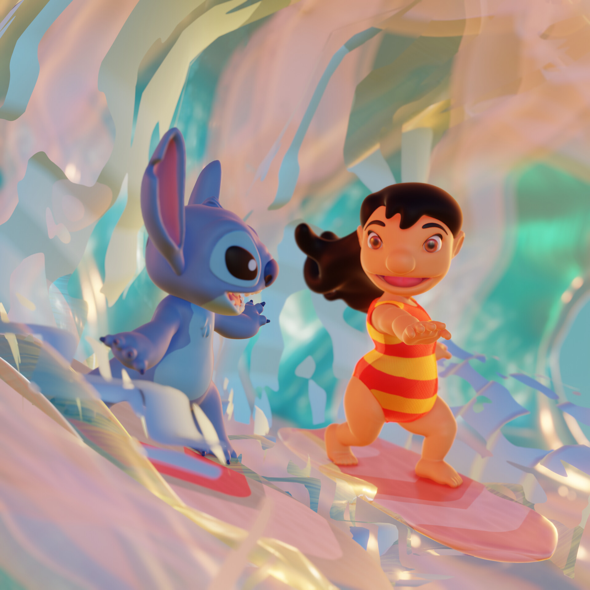 ArtStation - Lilo and Stitch - Surf Day