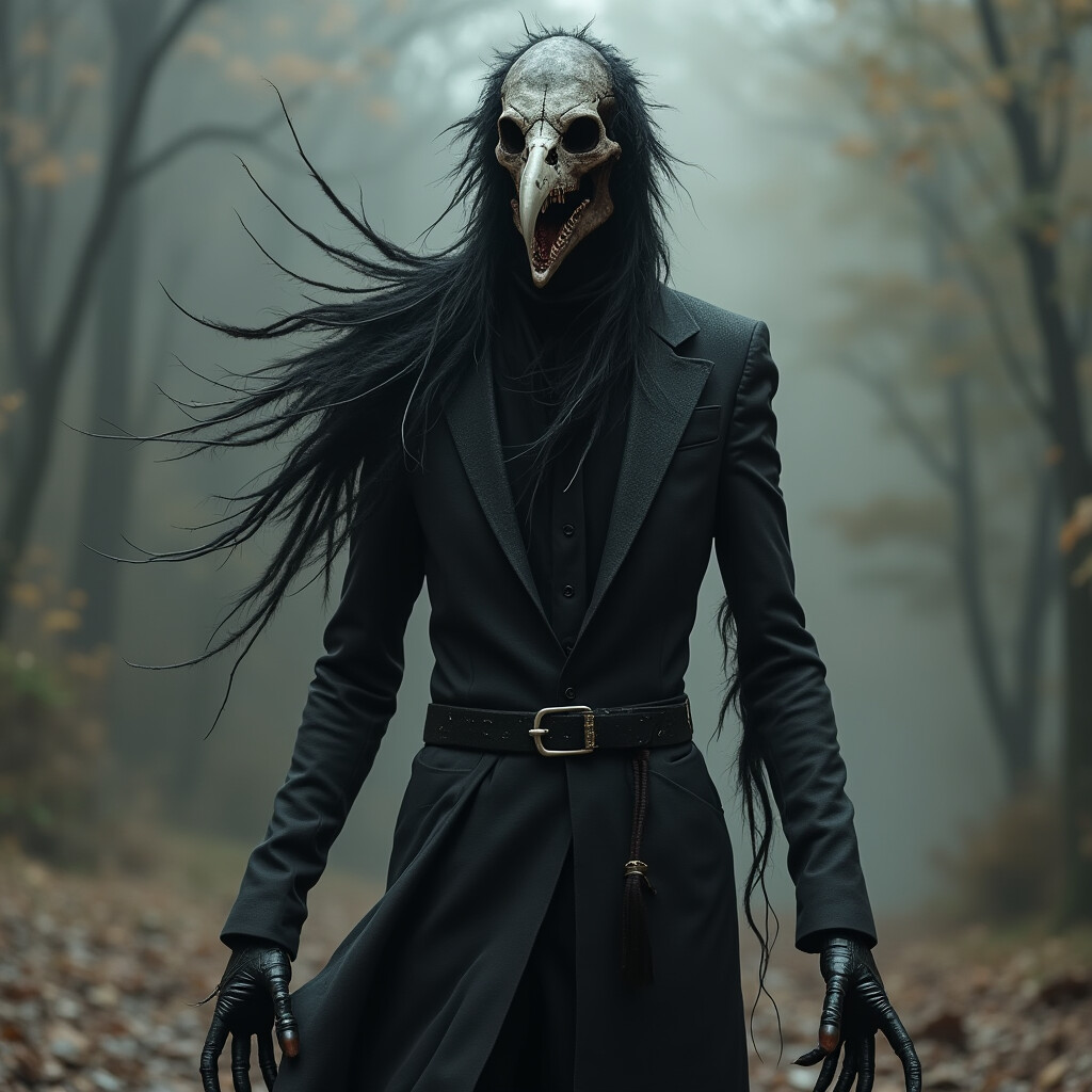 ArtStation - Gritty black suit crow skull