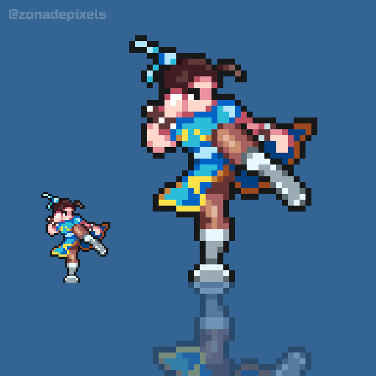 Harley Pixel - Chun-li (Street Fighter) [Versão 32x32]