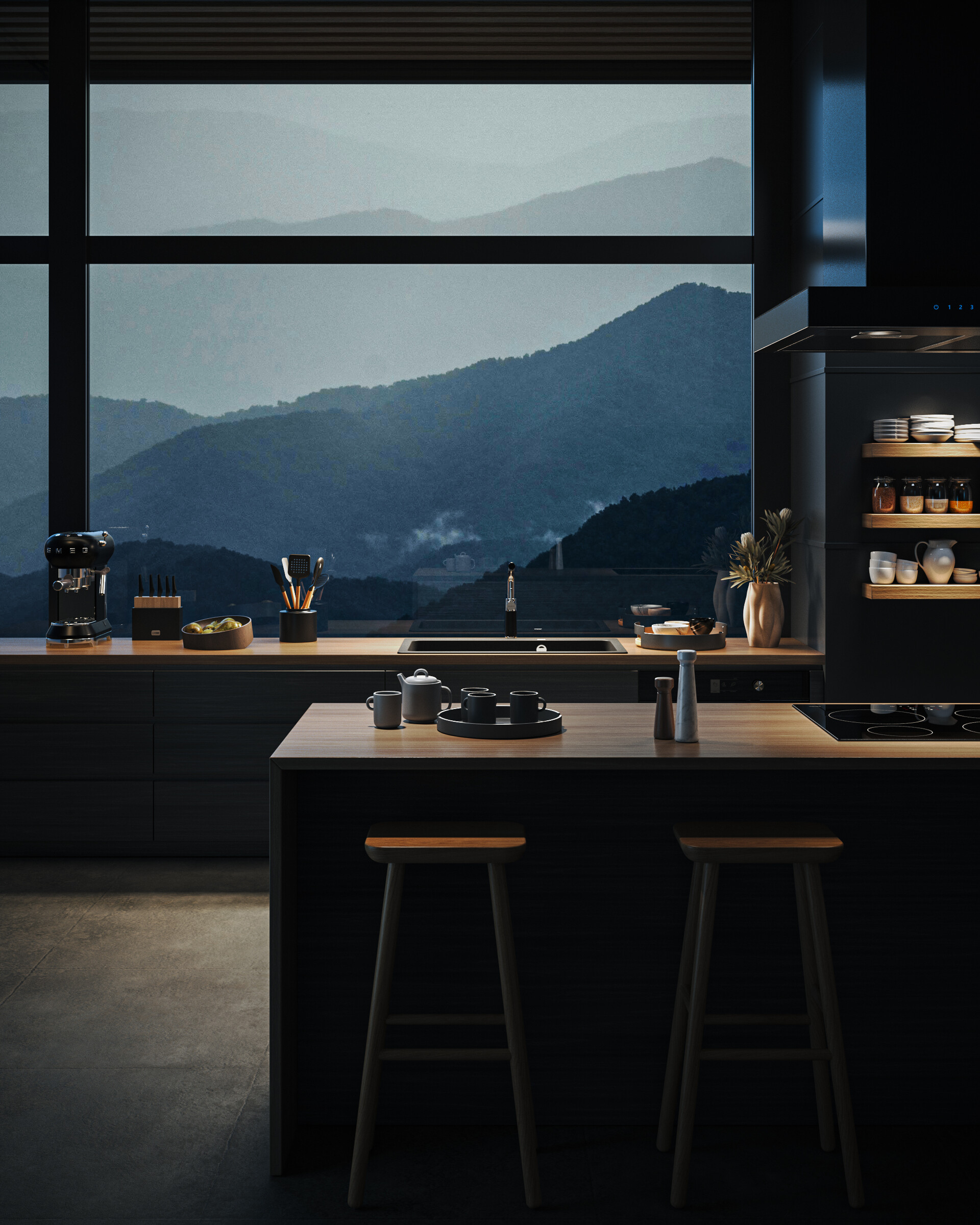 ArtStation - CGI : MOODY MINIMAL KITCHEN | TUTORIAL