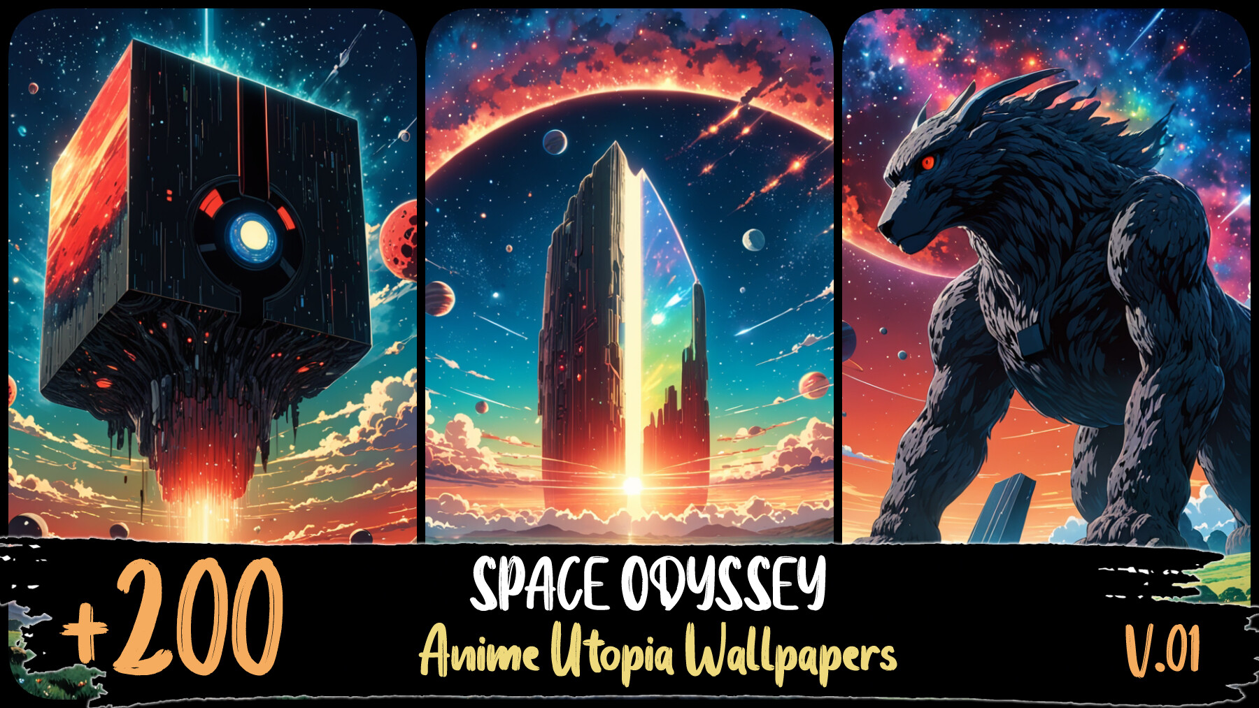 JirenArt - 200 Space Odyssey Planet | Anime Utopia Wallpapers Vol.01