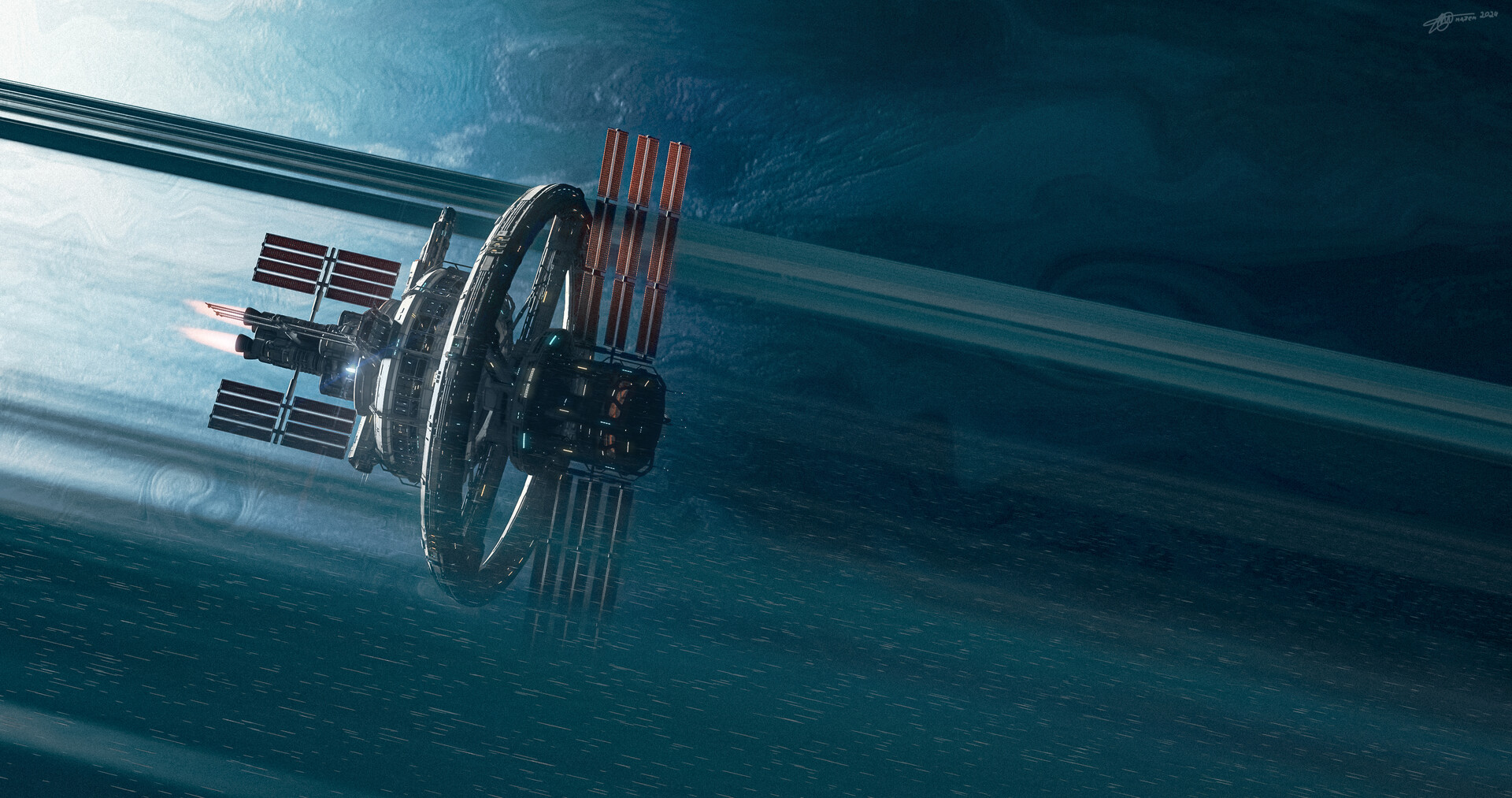 ArtStation - Pirate trading spaceship