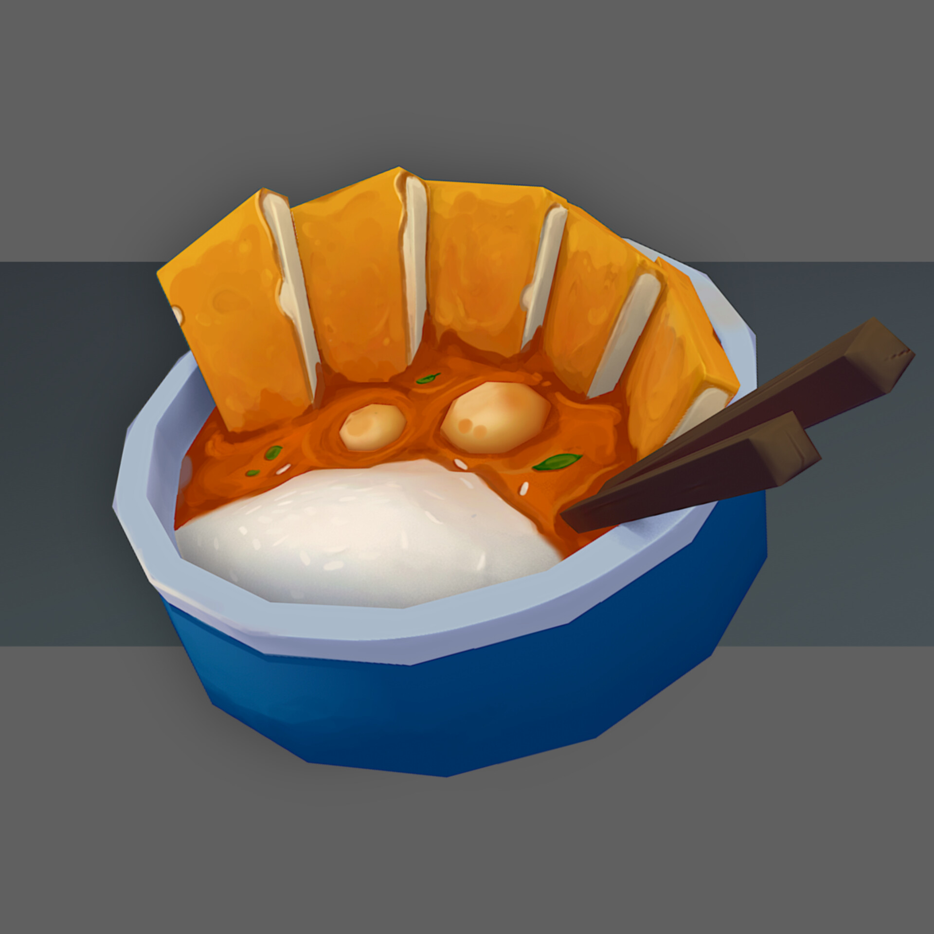 ArtStation - Stylized Tofu Katsu