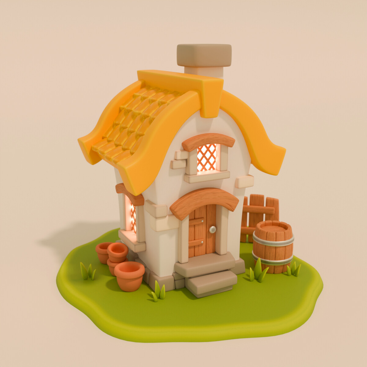 ArtStation - 3d Stylized House
