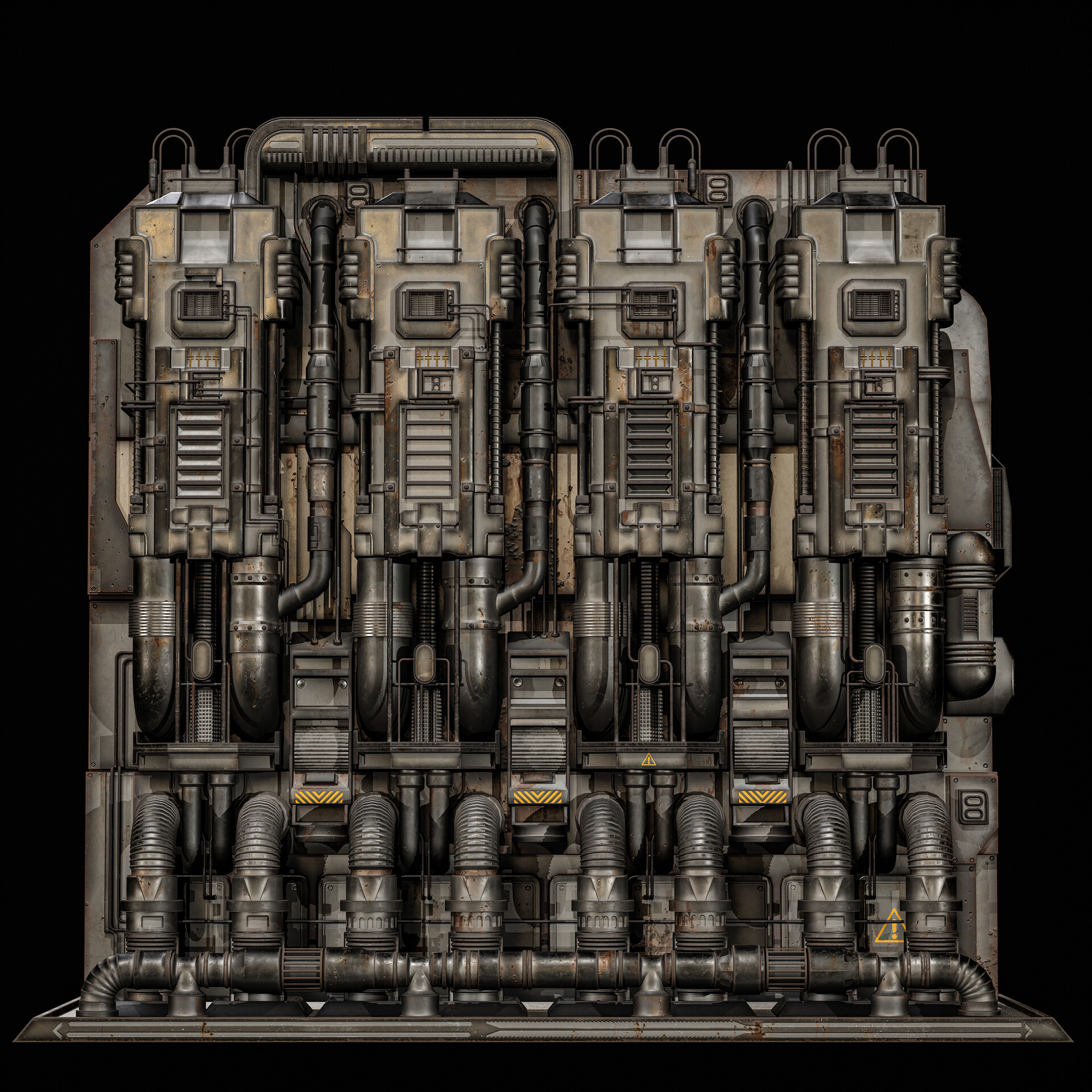 ArtStation - Rusty science fiction panel