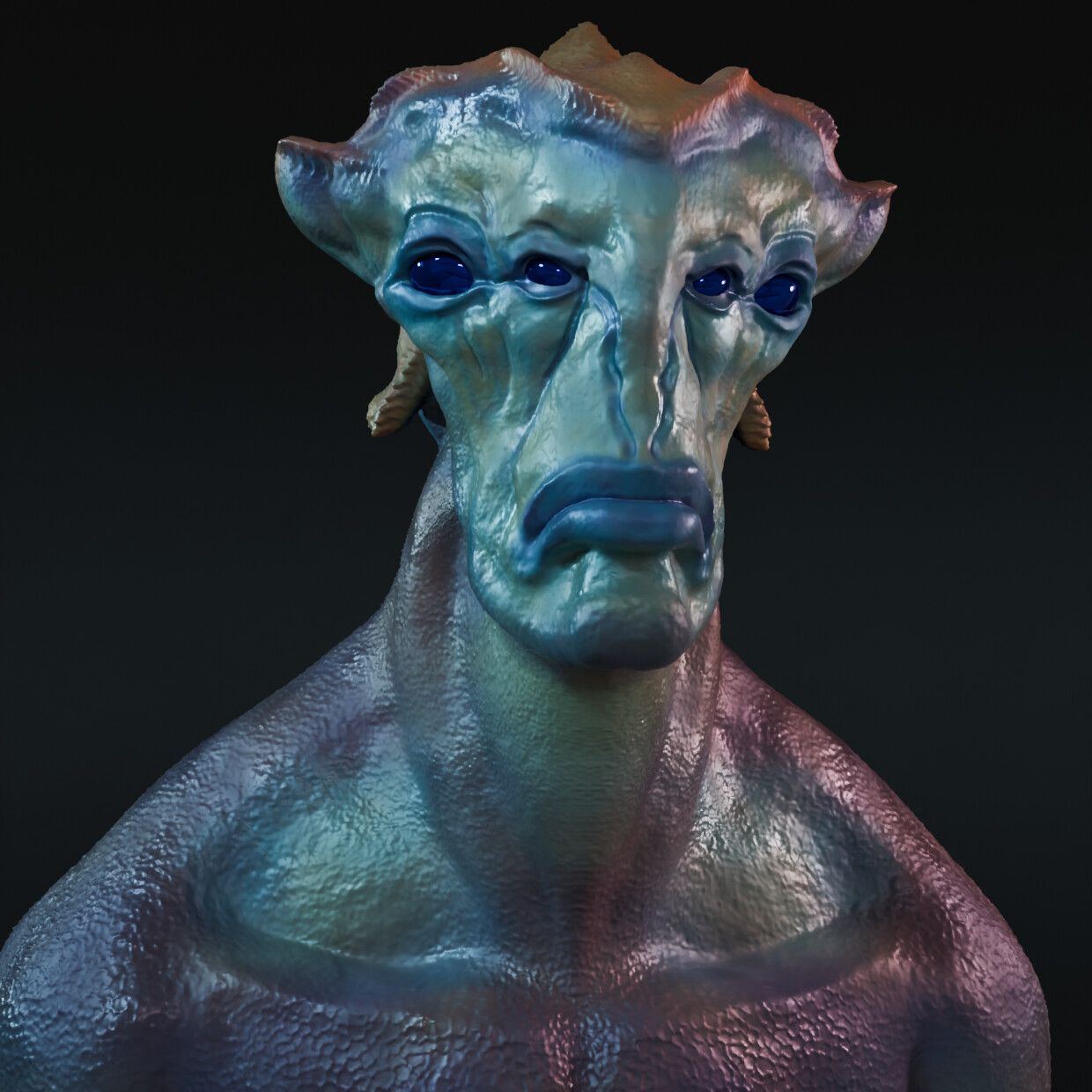 ArtStation - WIP-Aquatic Alien Guy