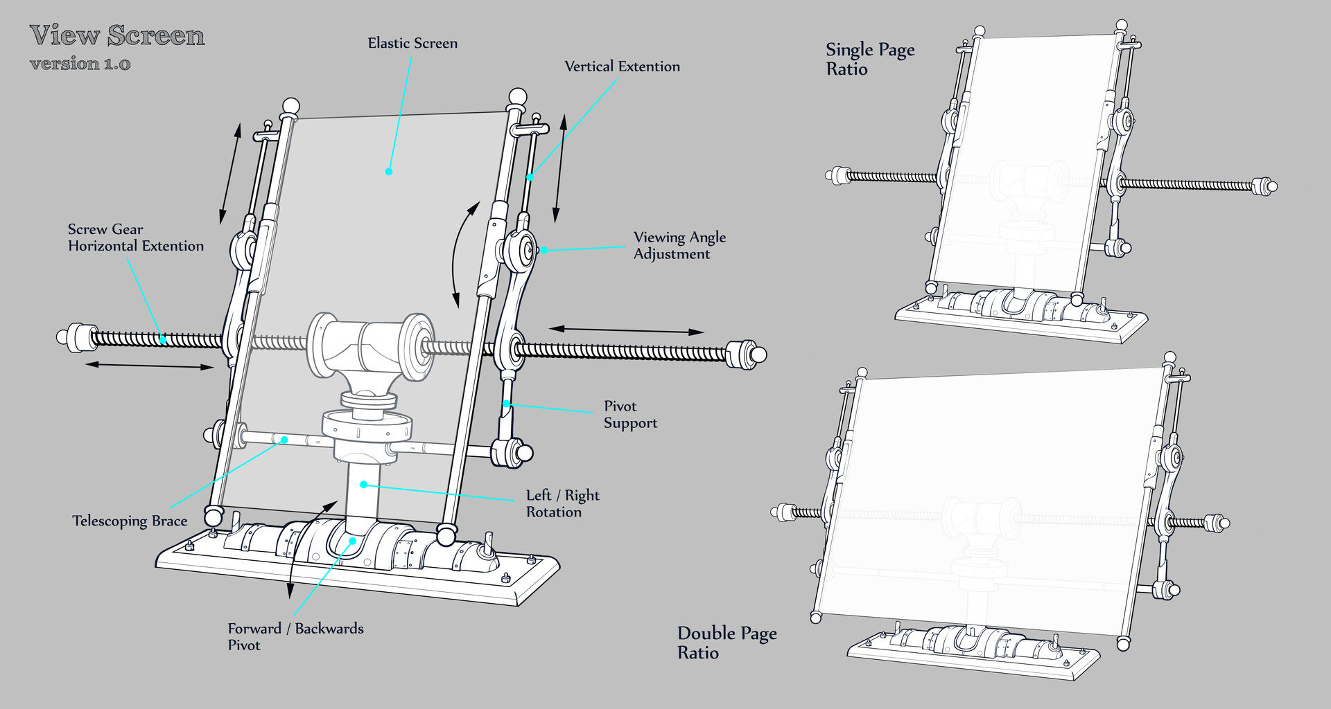 ArtStation - Victorian adjustable projector screen.