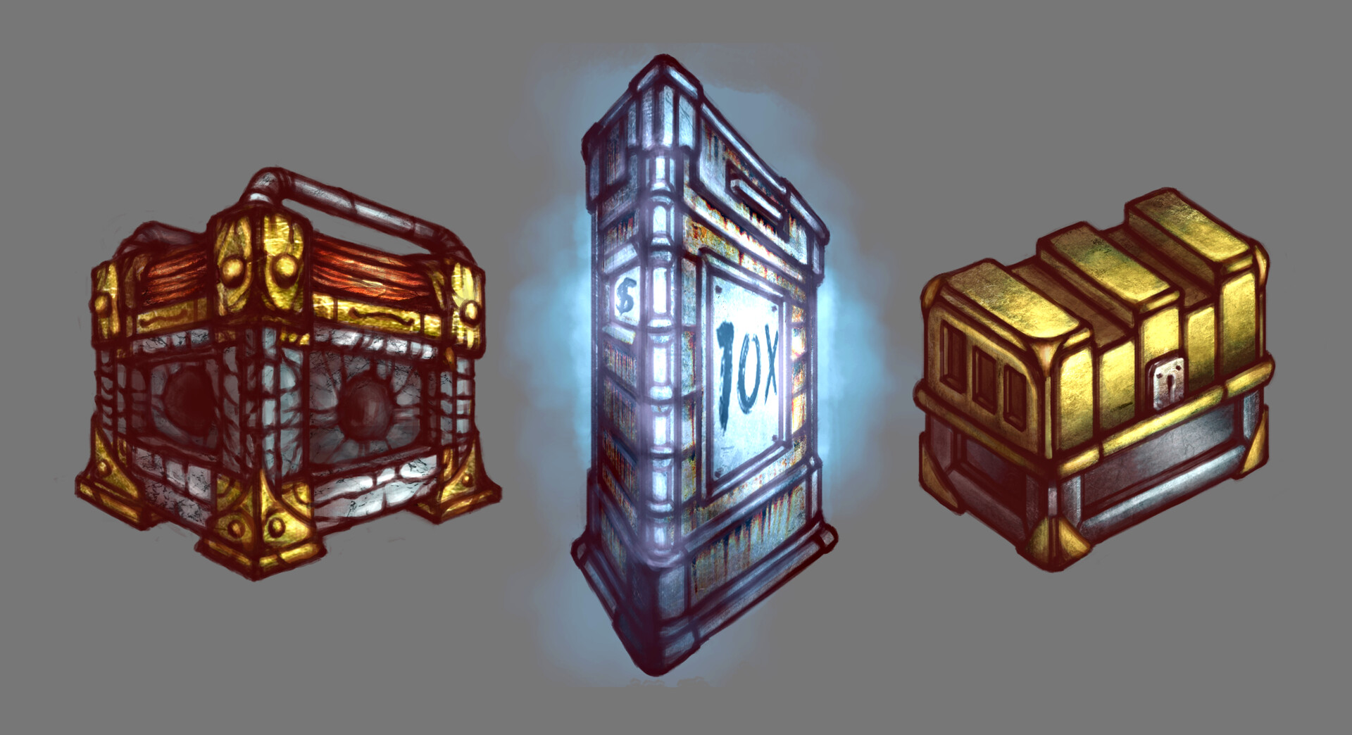 ArtStation - 2D Game Asset / Props of Loot Boxes
