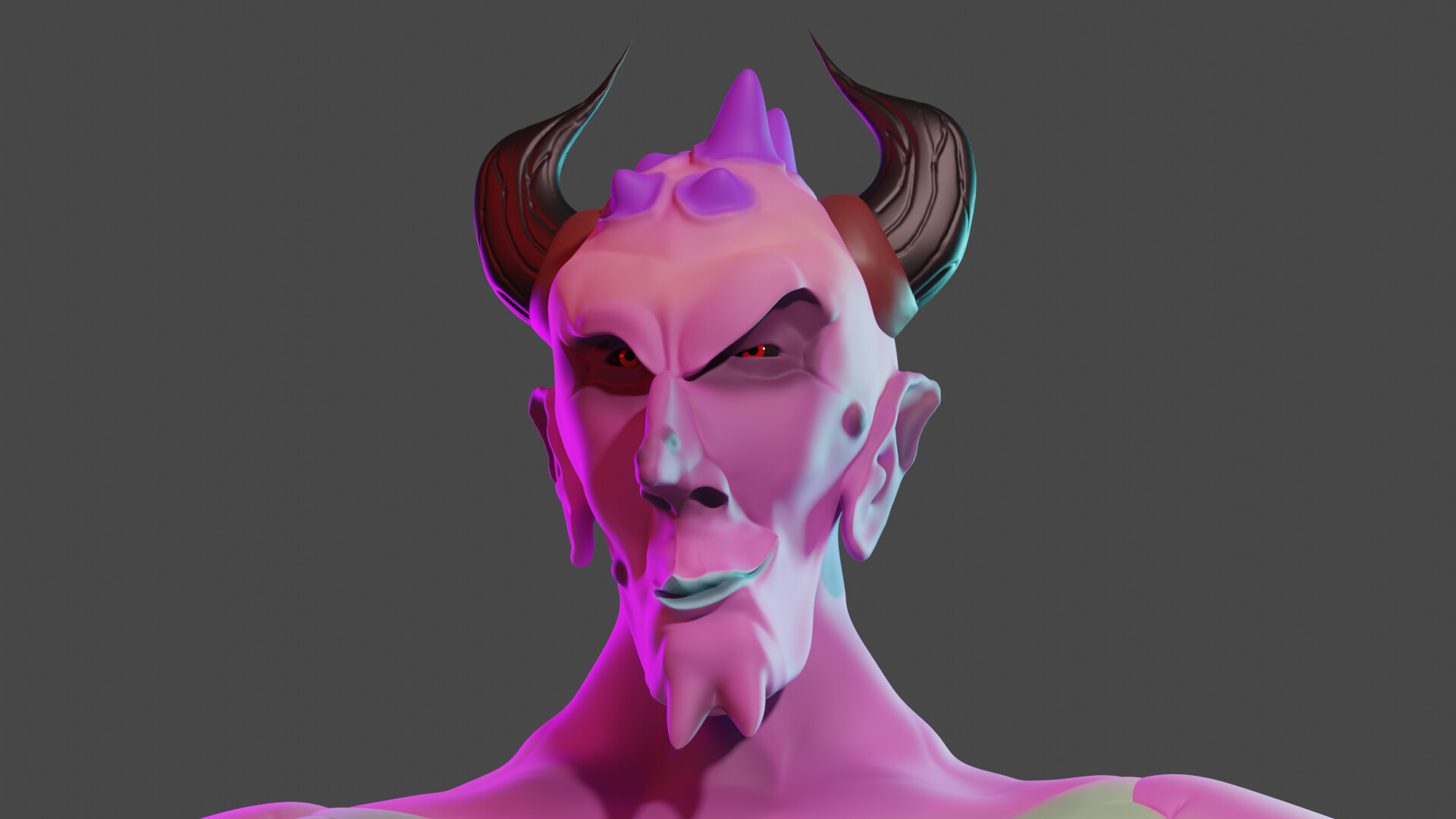 ArtStation - Demon Head Sculpt