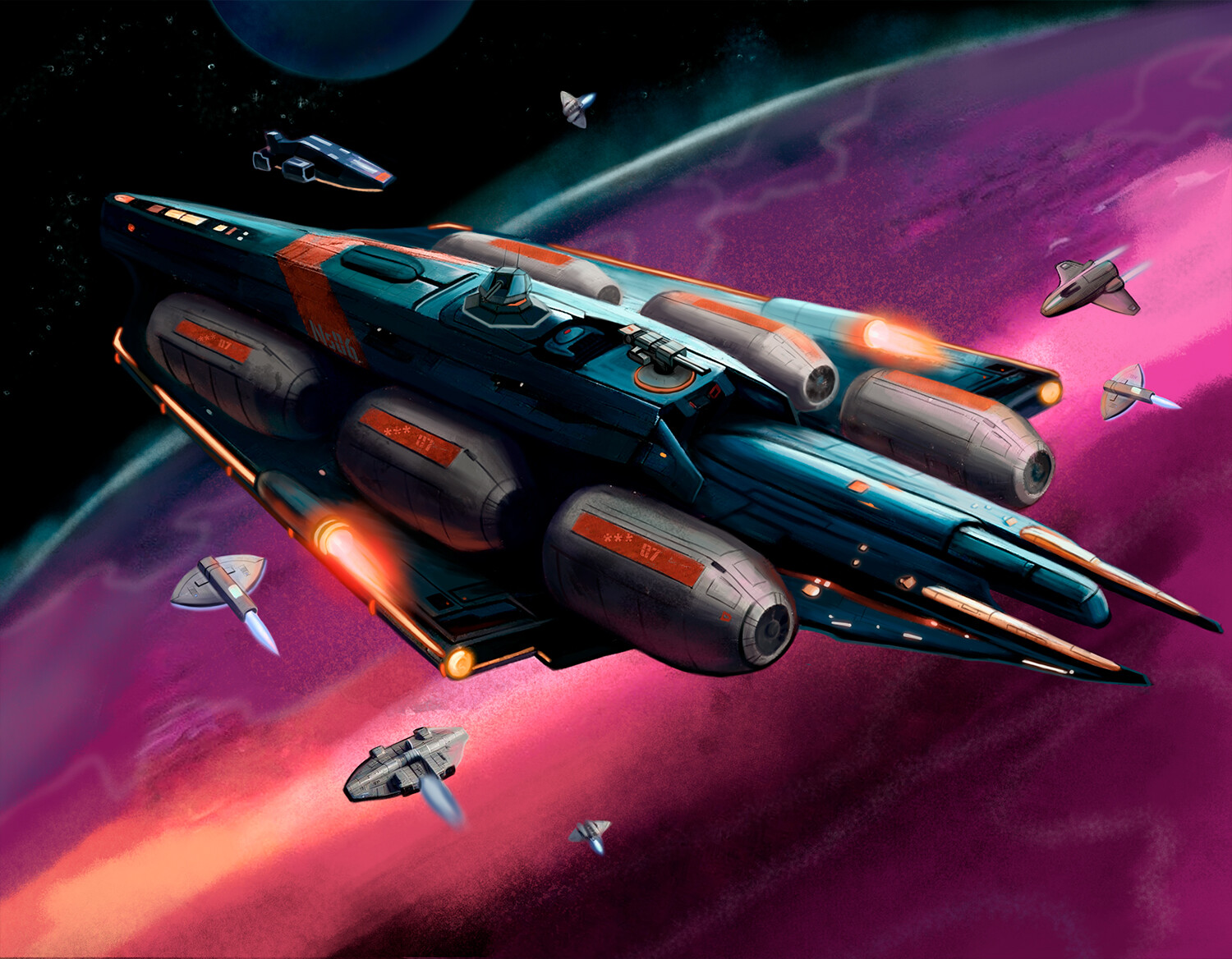 ArtStation - mining cargo spaceship