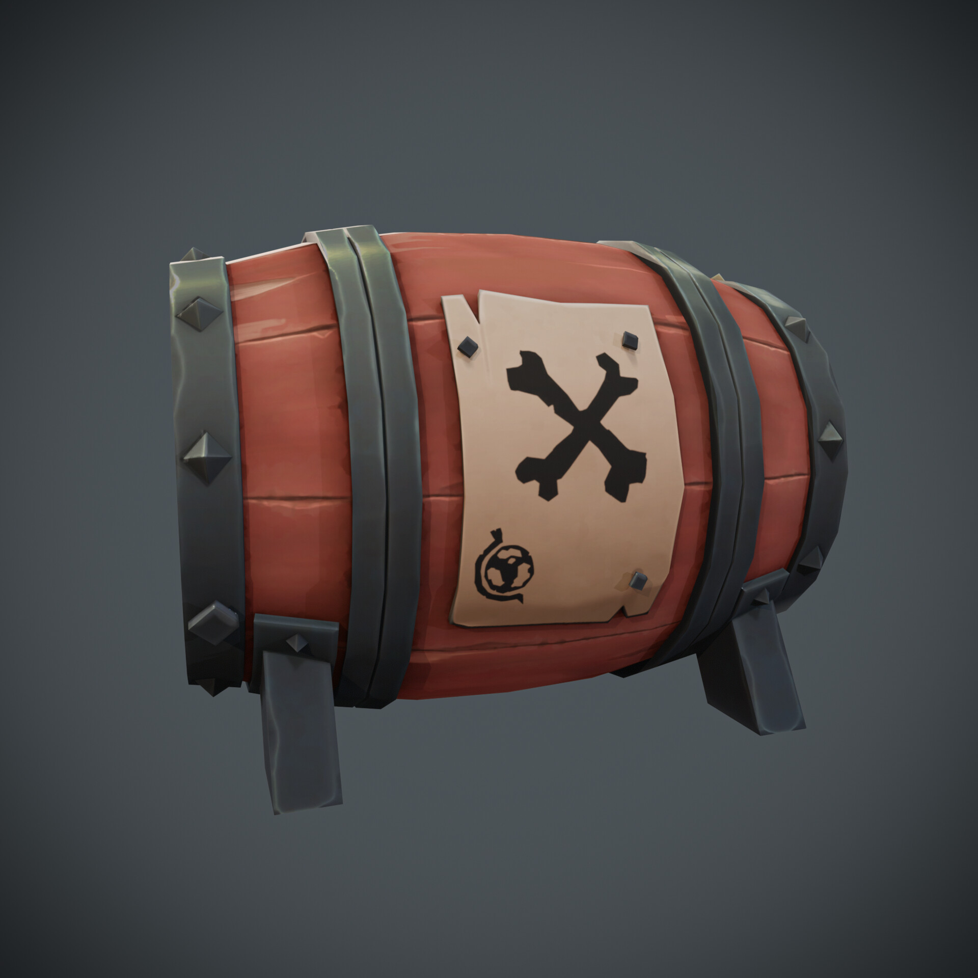 ArtStation - Stylized HandPainted Barrel