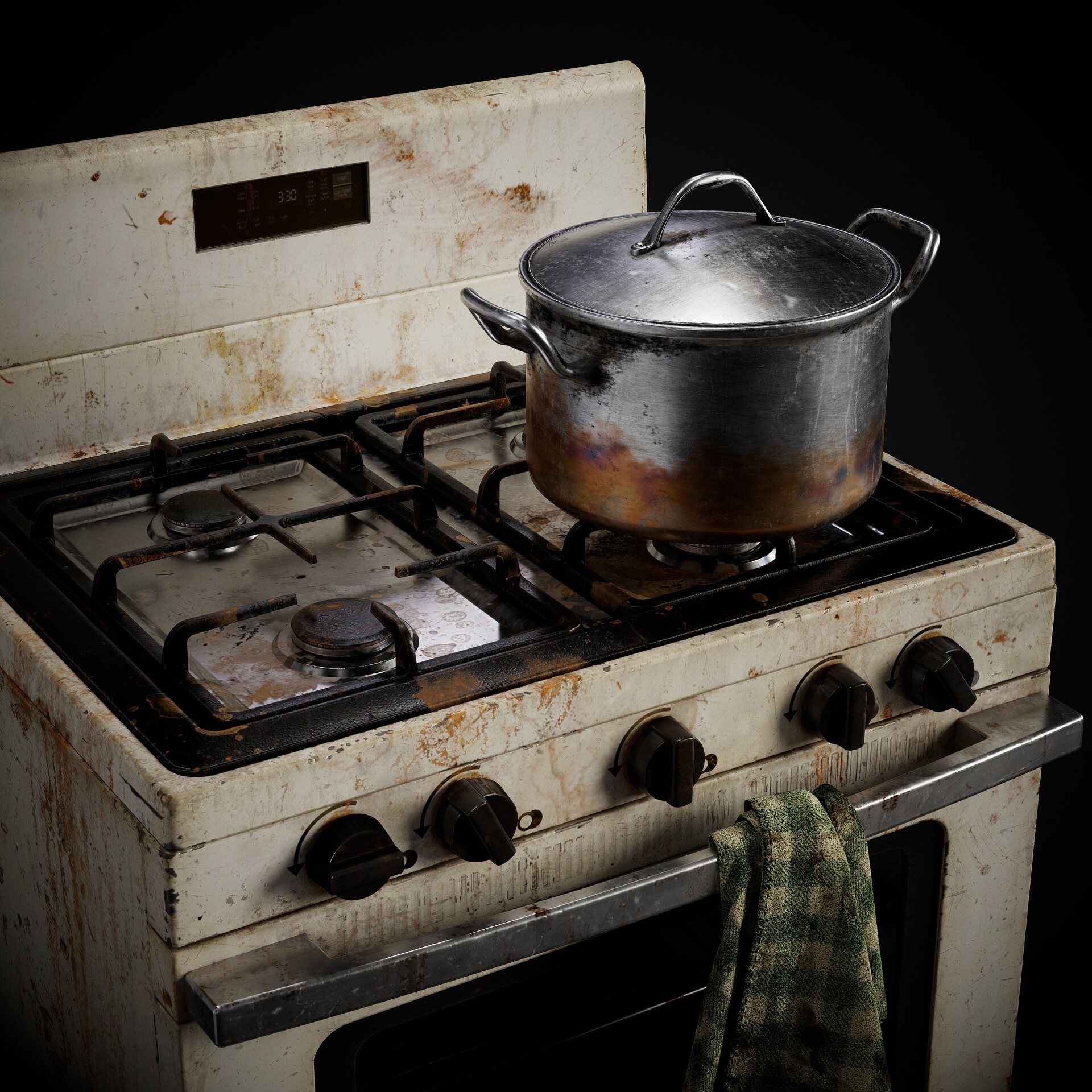 ArtStation - Old Rusty Stove – Personal 3D Art Project: