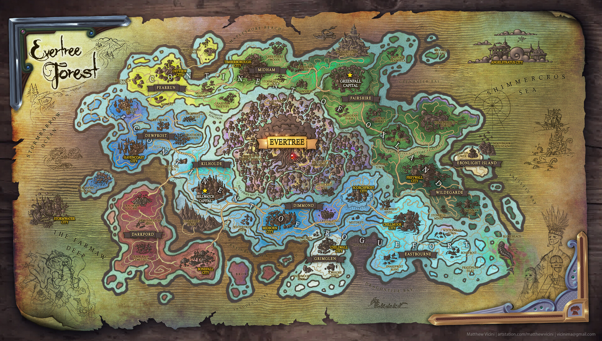 ArtStation - Evertree Forest | RPG Fantasy World