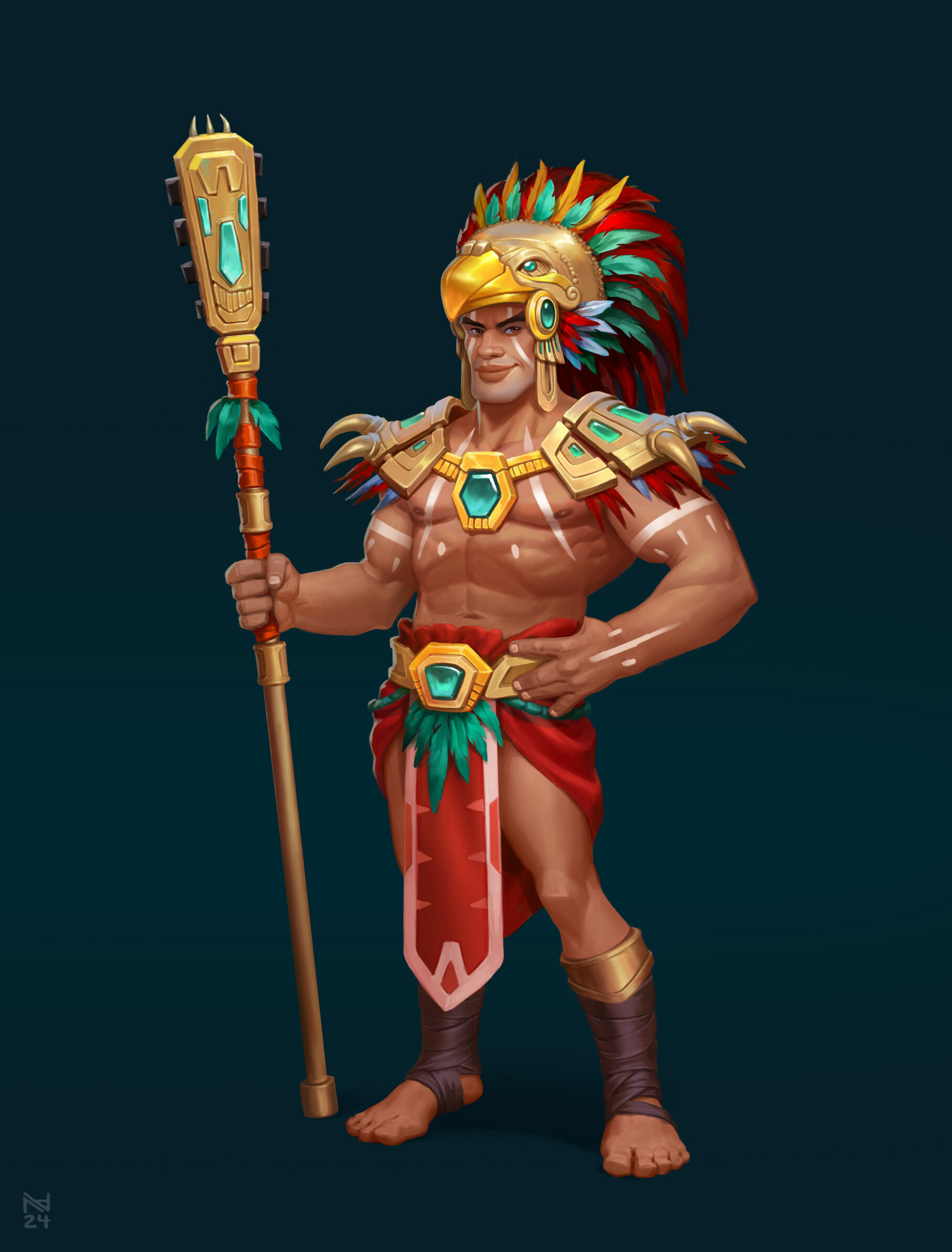 ArtStation - Aztec Warrior