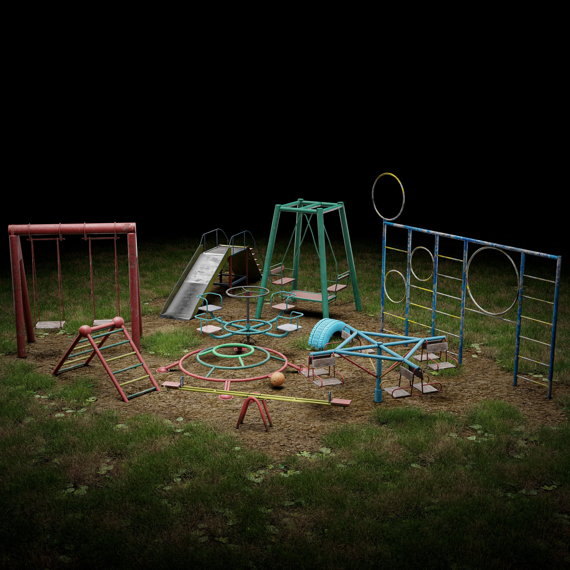 ArtStation - Abandoned Soviet Playground Props Vol.2