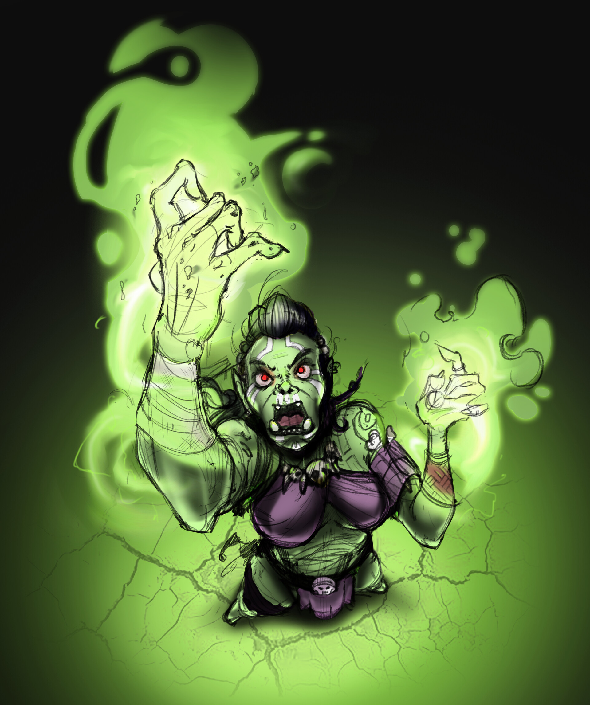 ArtStation - Orc demonist fan art