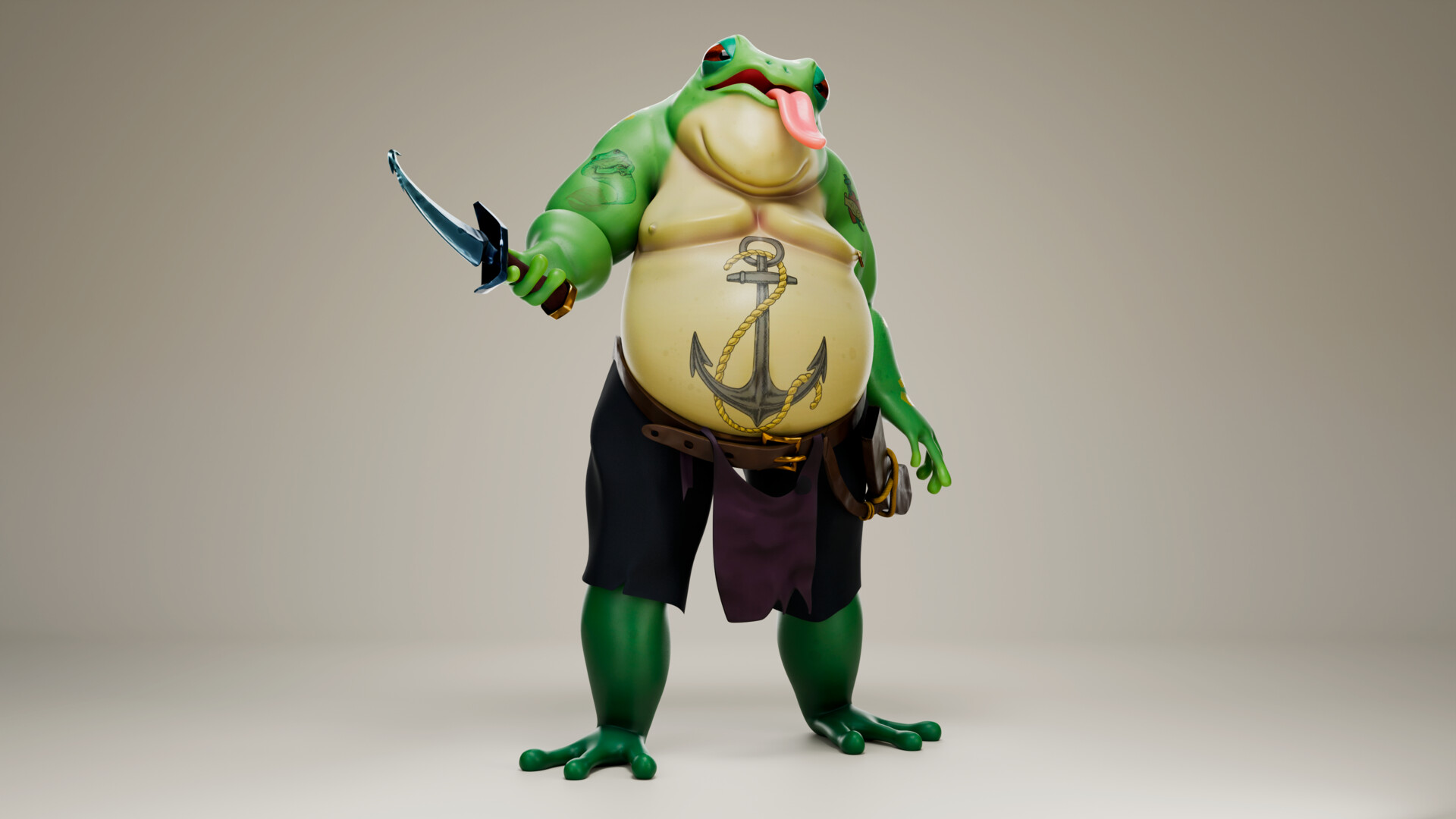 Pirate Frog - 3D model by Dalopera3D [a0bd991] - Sketchfab